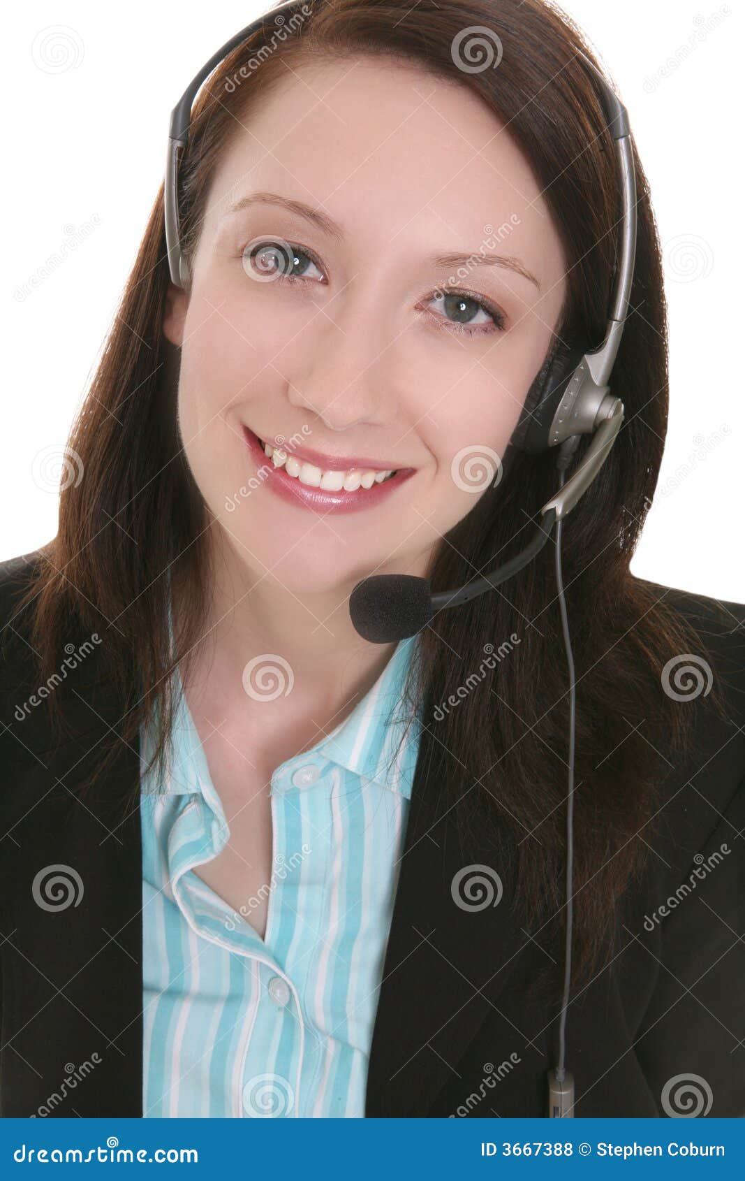 Pretty Customer Service Woman Stock Photo - Image of happy, call: 3667388