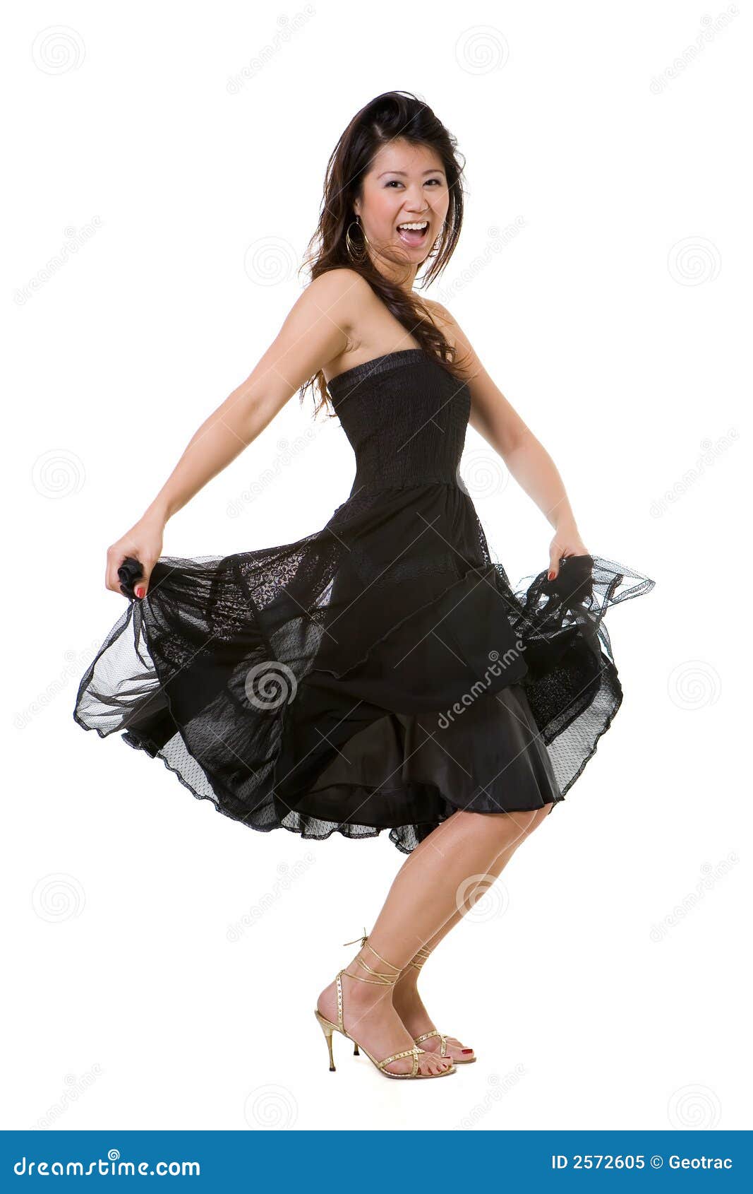 Pretty dancing woman stock image. Image of attractive - 2572605