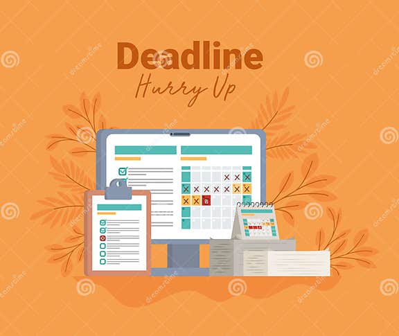 Pretty deadline design stock vector. Illustration of plan - 226161330