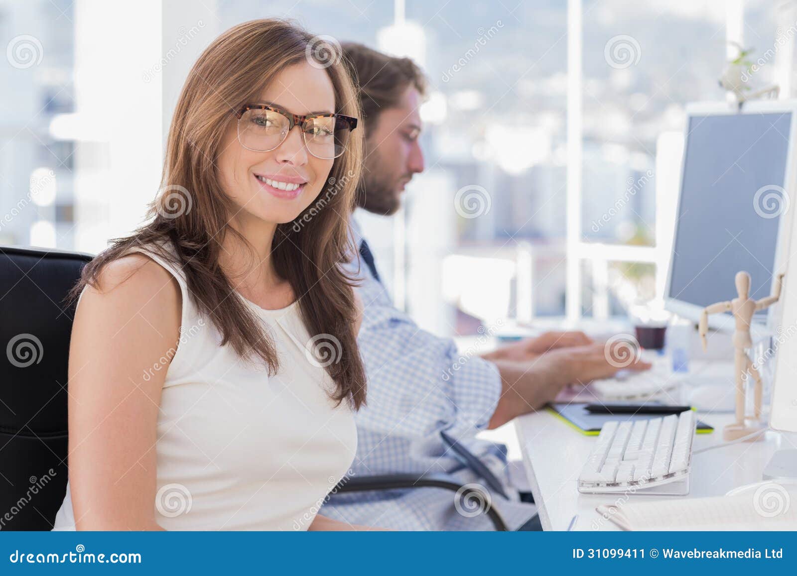 Pretty Designer Smiling at Camera Stock Image - Image of creative ...