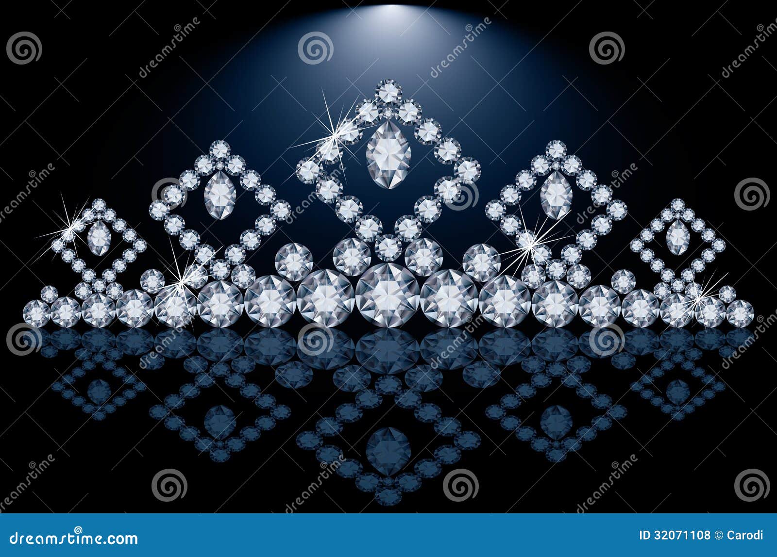 Pretty Diamond Princess Diadem Stock Vector - Illustration of diamond ...
