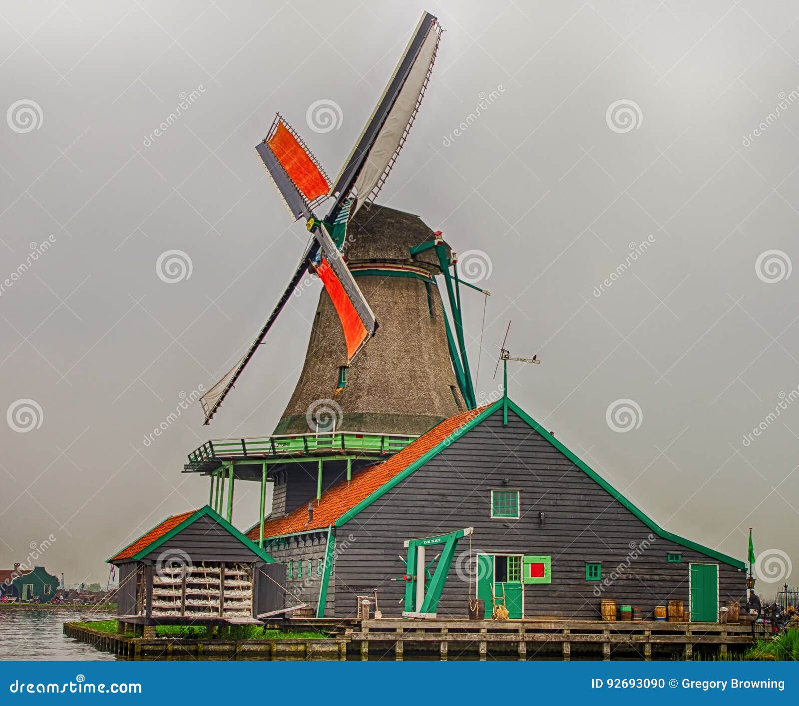 Pretty Dutch Windmill editorial image. Image of schans - 92693090