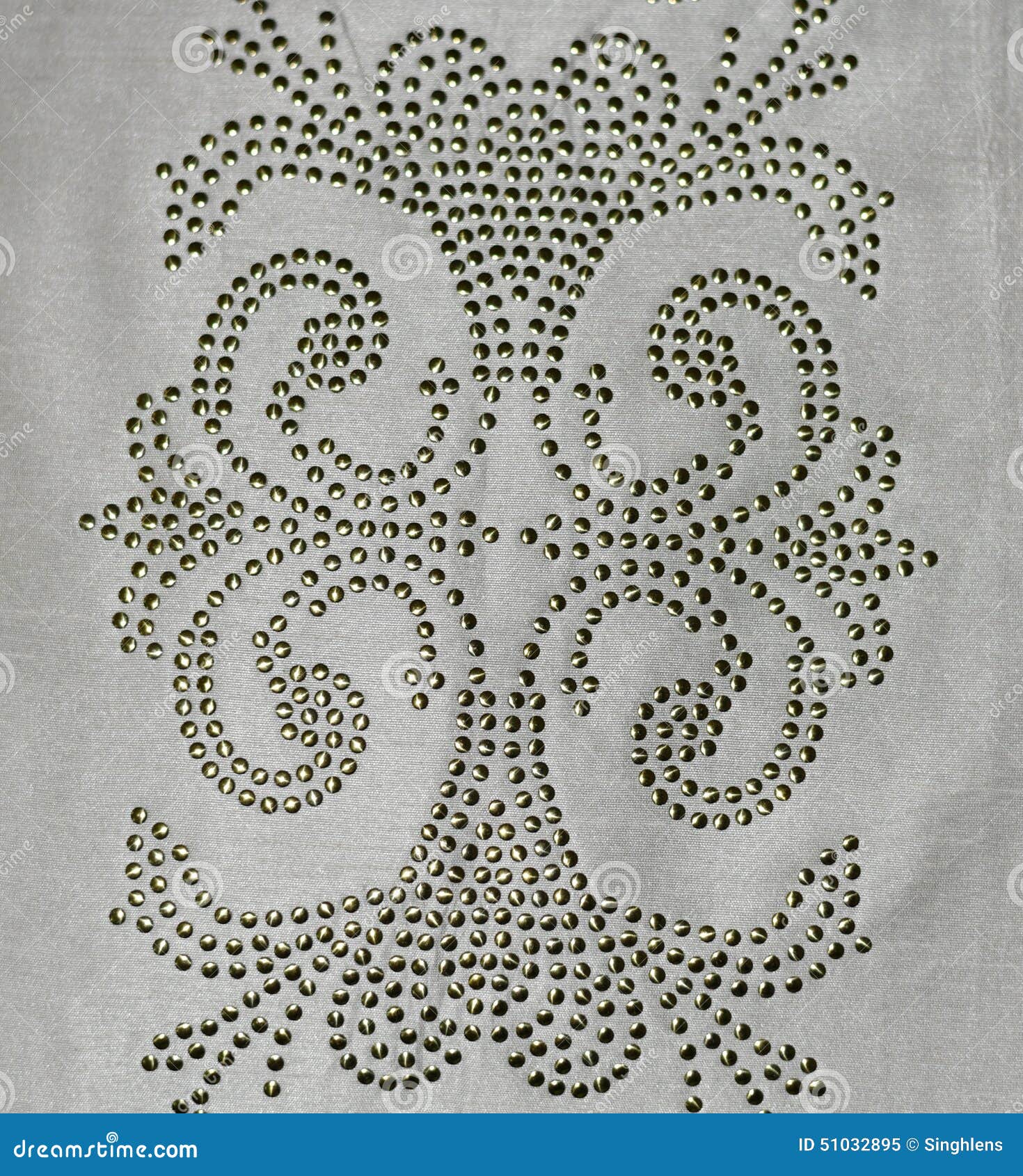 Pretty Embroidery Design on White Cloth Stock Image - Image of ...