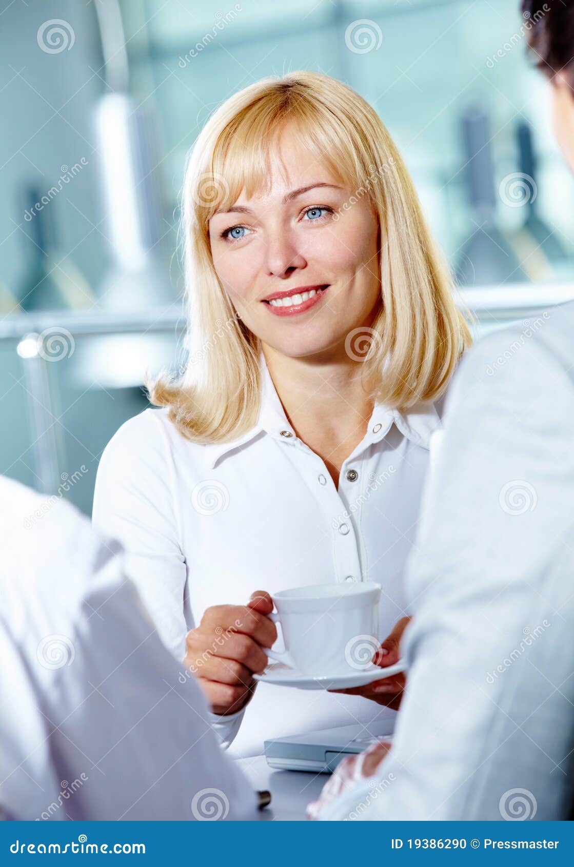 Pretty employee stock photo. Image of beautiful, happy - 19386290