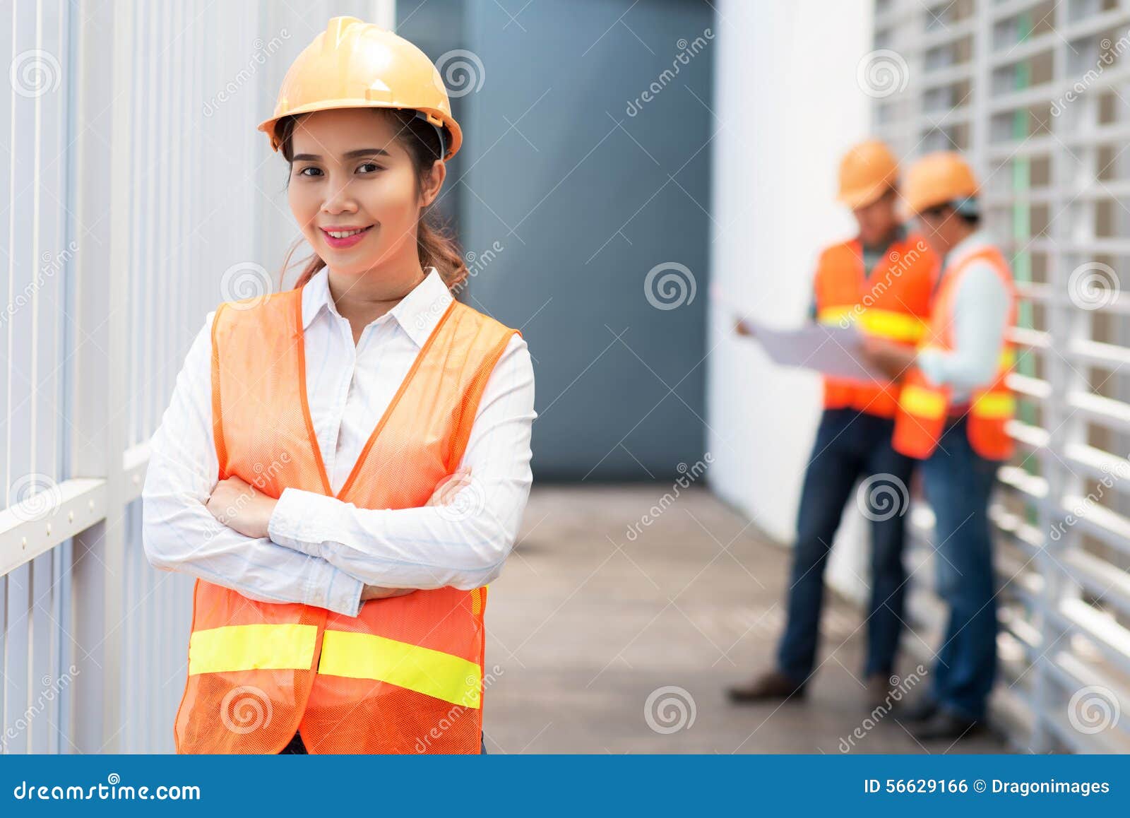 Pretty engineer stock photo. Image of foreground, occupation - 56629166