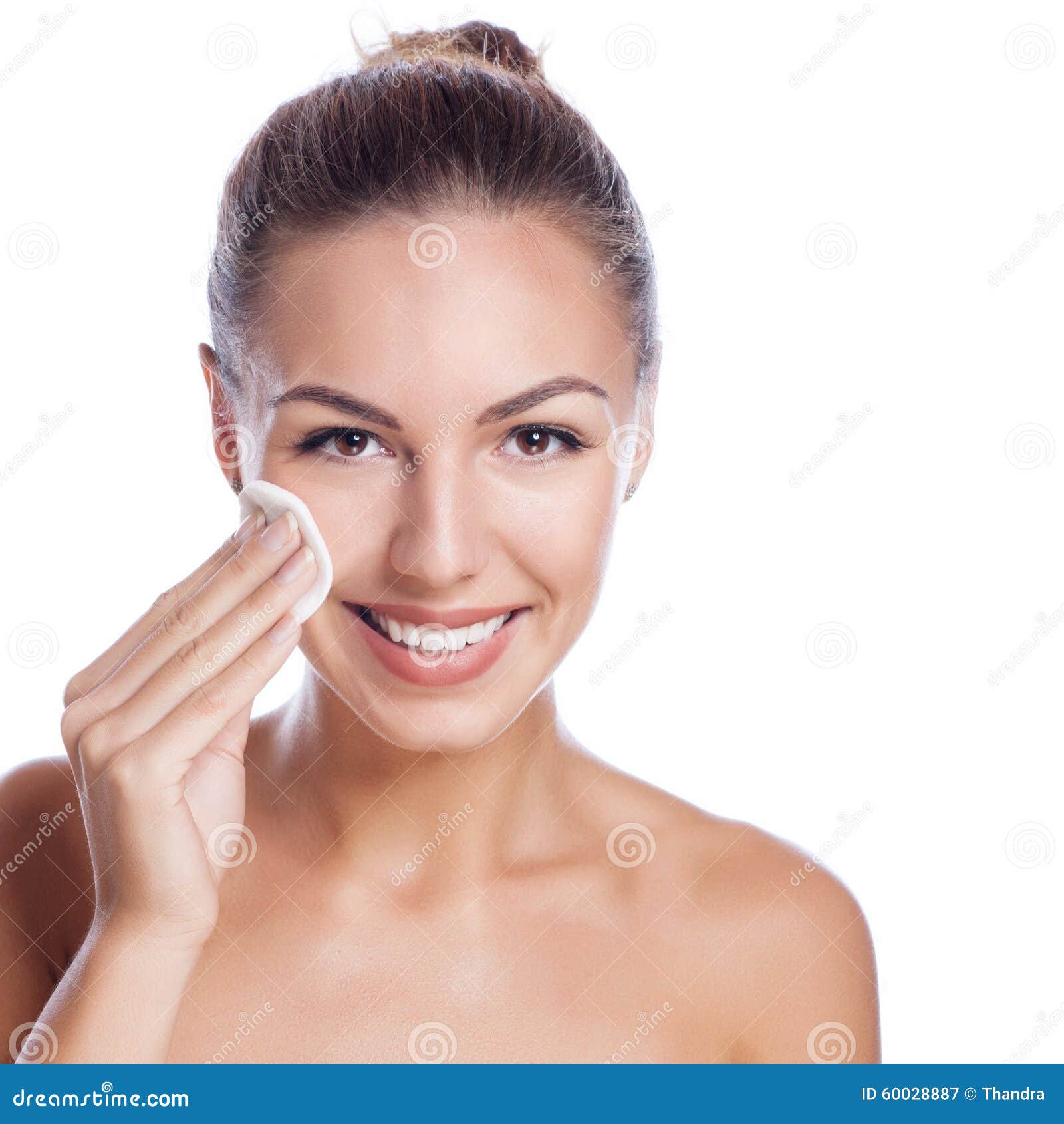 Pretty Face of Beautiful Smiling Woman - Posing at Stock Image - Image ...