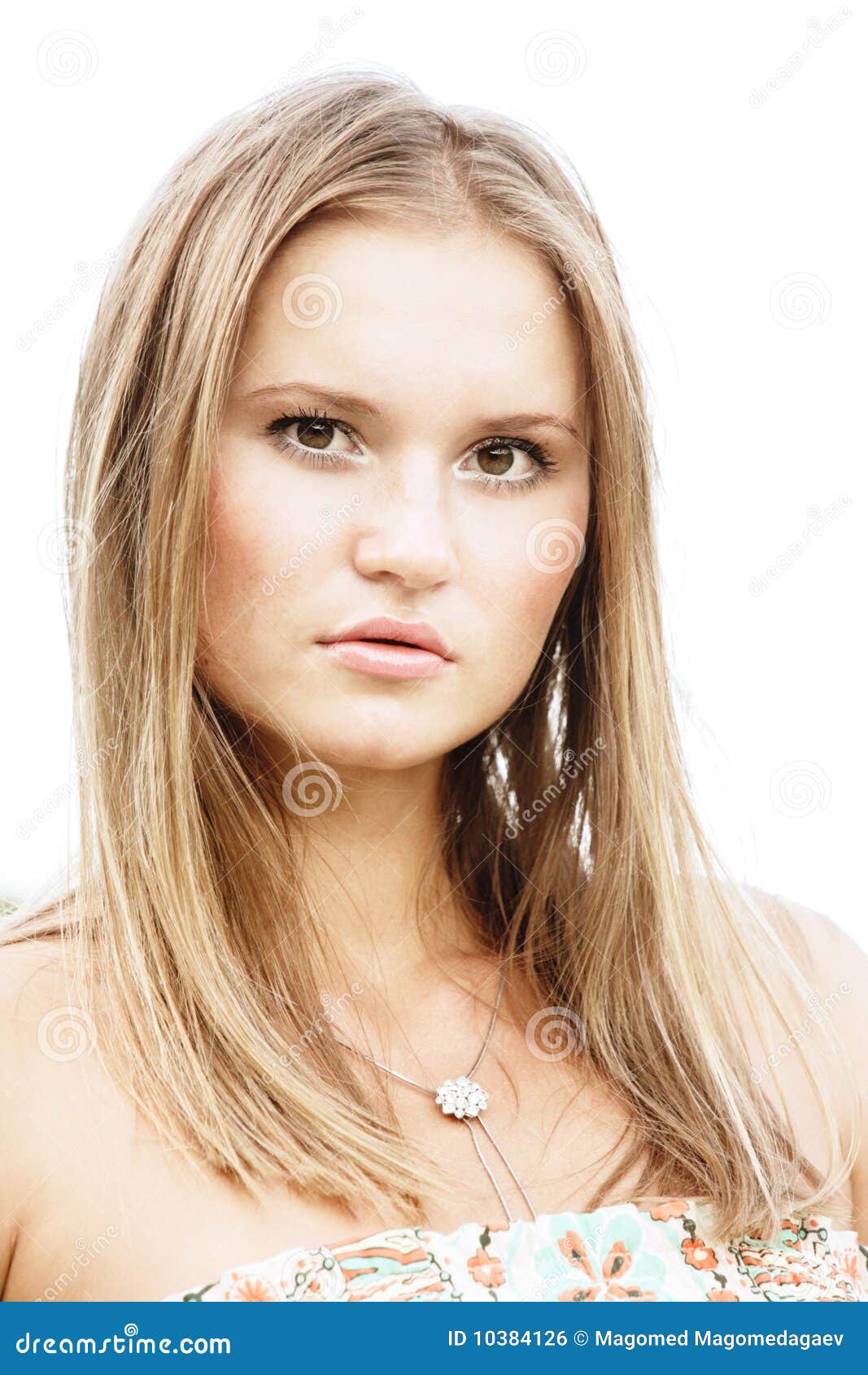Pretty fair-haired girl stock photo. Image of haired - 10384126
