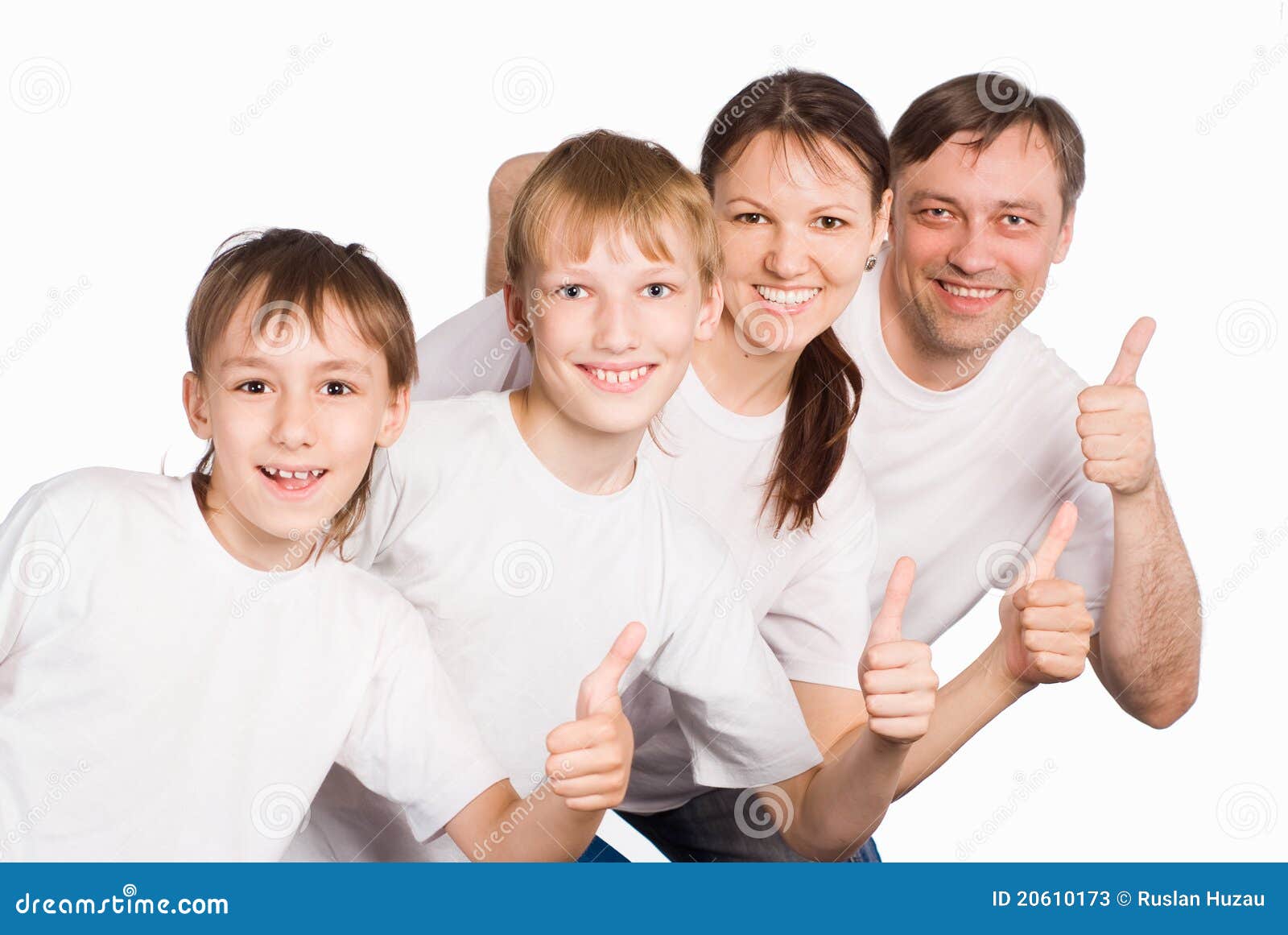 Pretty family on white stock image. Image of comfort - 20610173