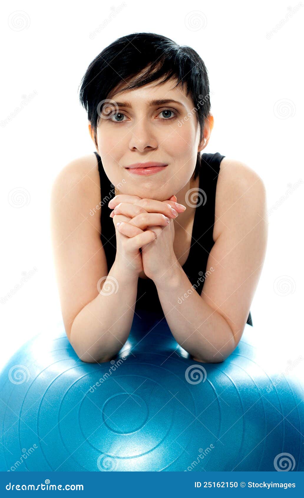 Pretty Female Athlete Thinking, Facing Camera Stock Photo - Image of ...
