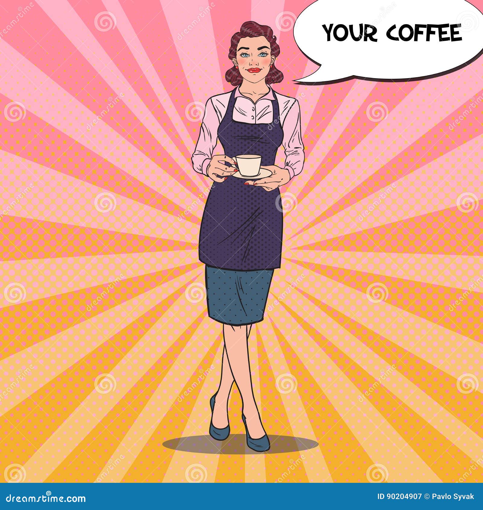 Female Bartender Preparing Drink For Online Content Creation In Flat ...