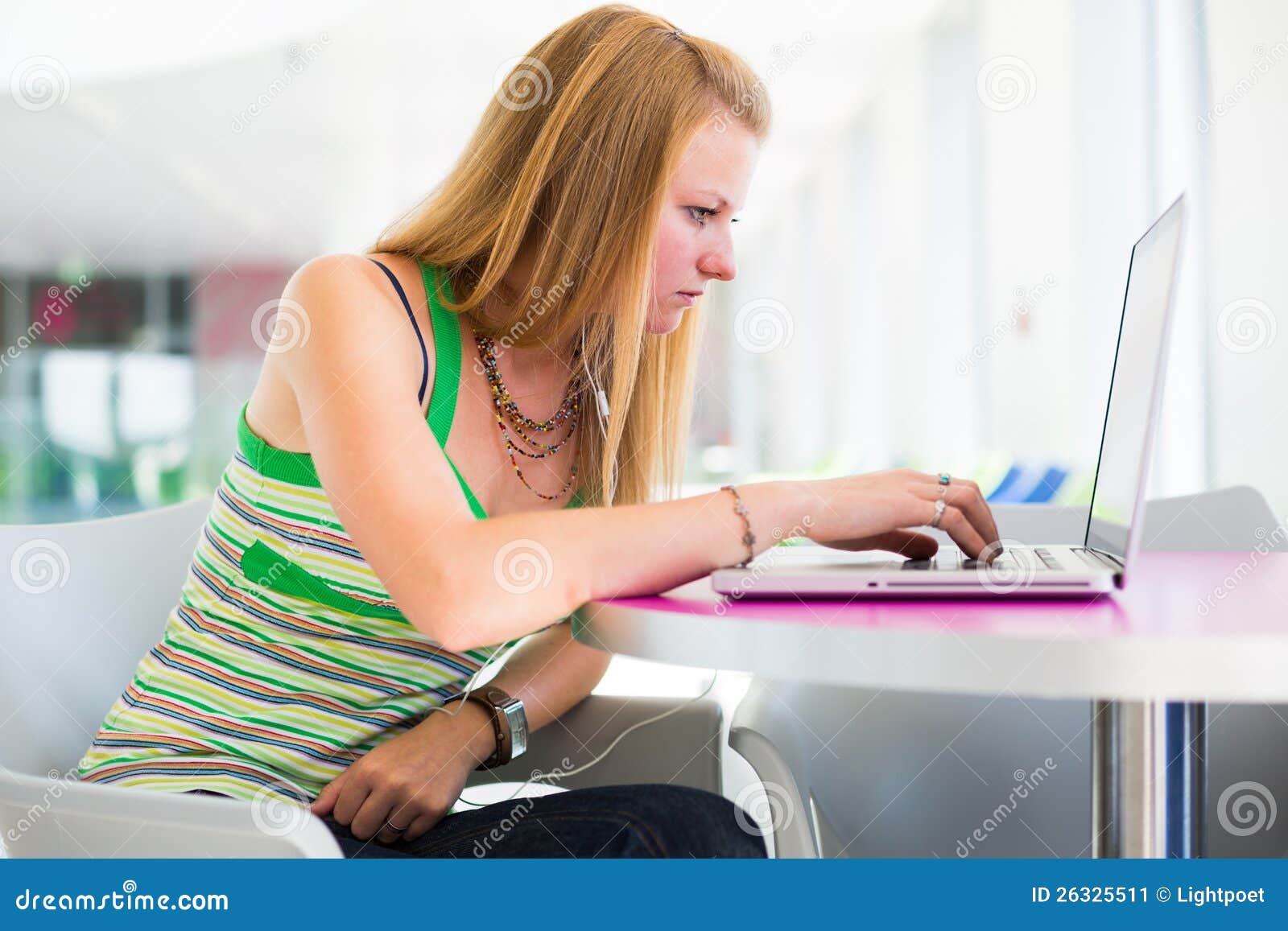 Lonely Female Student College Classroom Stock Photos - Free & Royalty ...