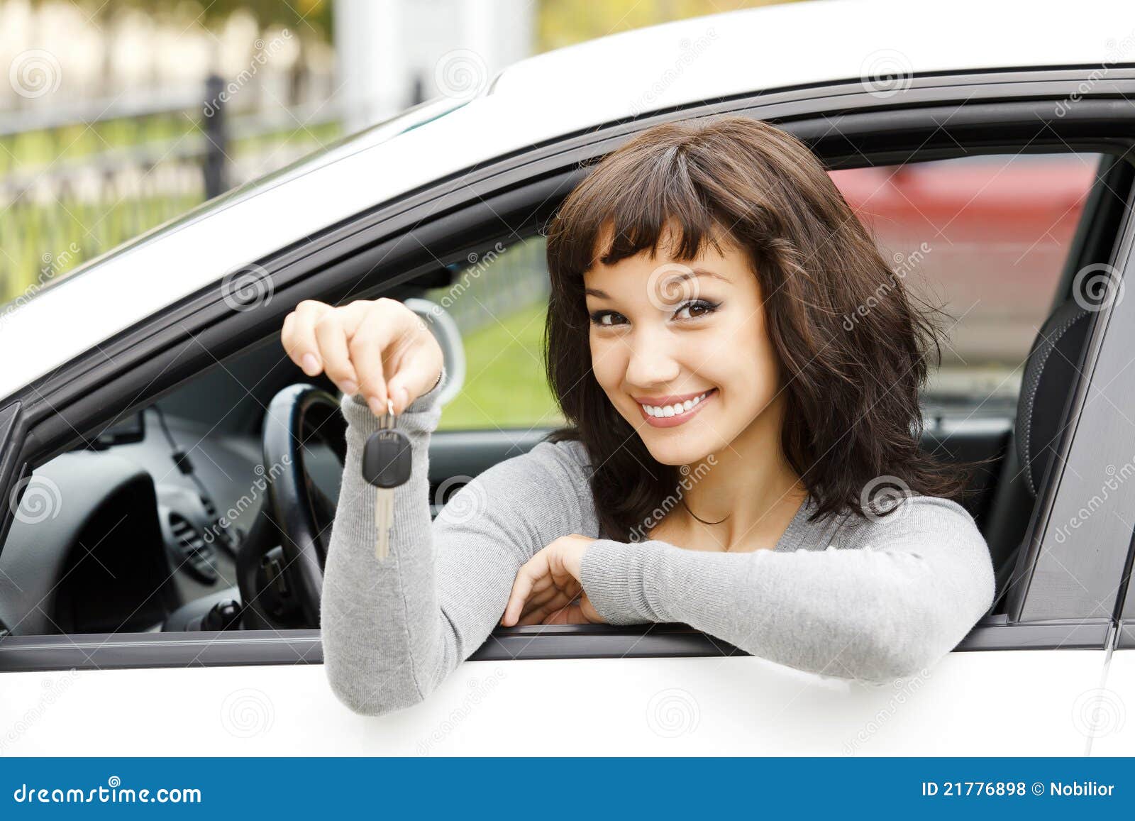 Pretty female driver stock photo. Image of driver, attractive - 21776898