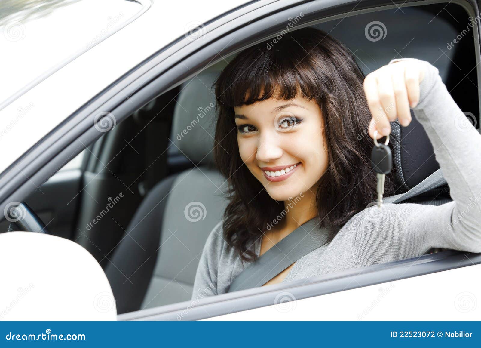 Pretty female driver stock photo. Image of female, automobile - 22523072