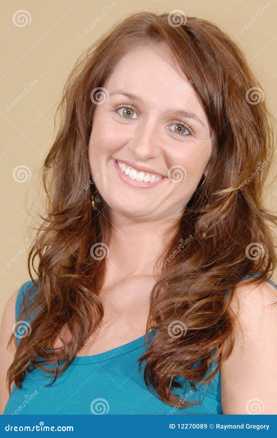 Pretty Female with Great Smile. Stock Image - Image of hair, young ...