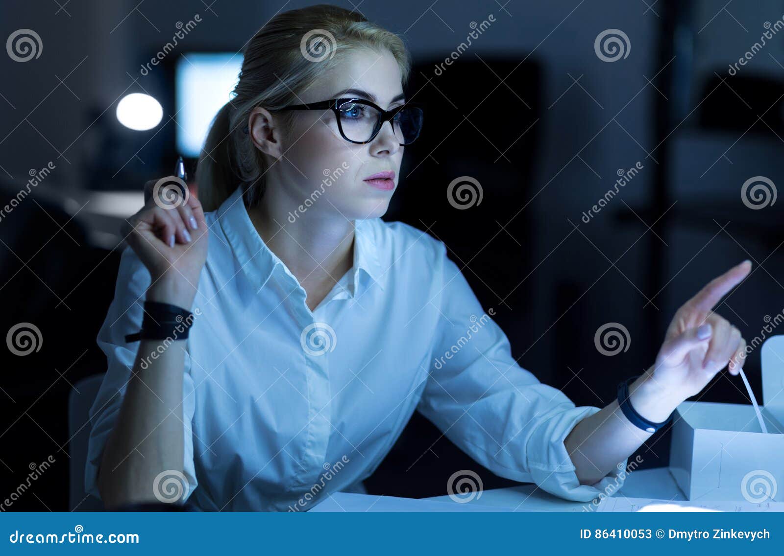 Pretty Female Hacker Breaking into the Computer System Stock Image ...