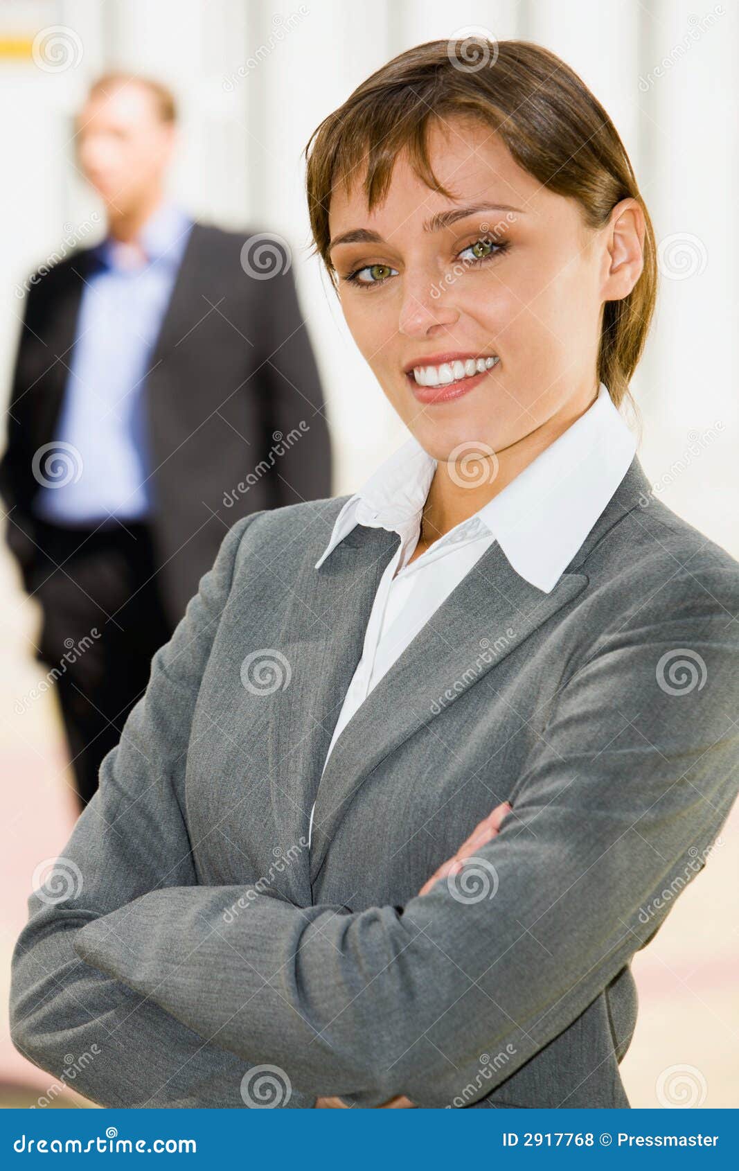 Pretty Female Office Worker Stock Photo - Image of businesspeople ...