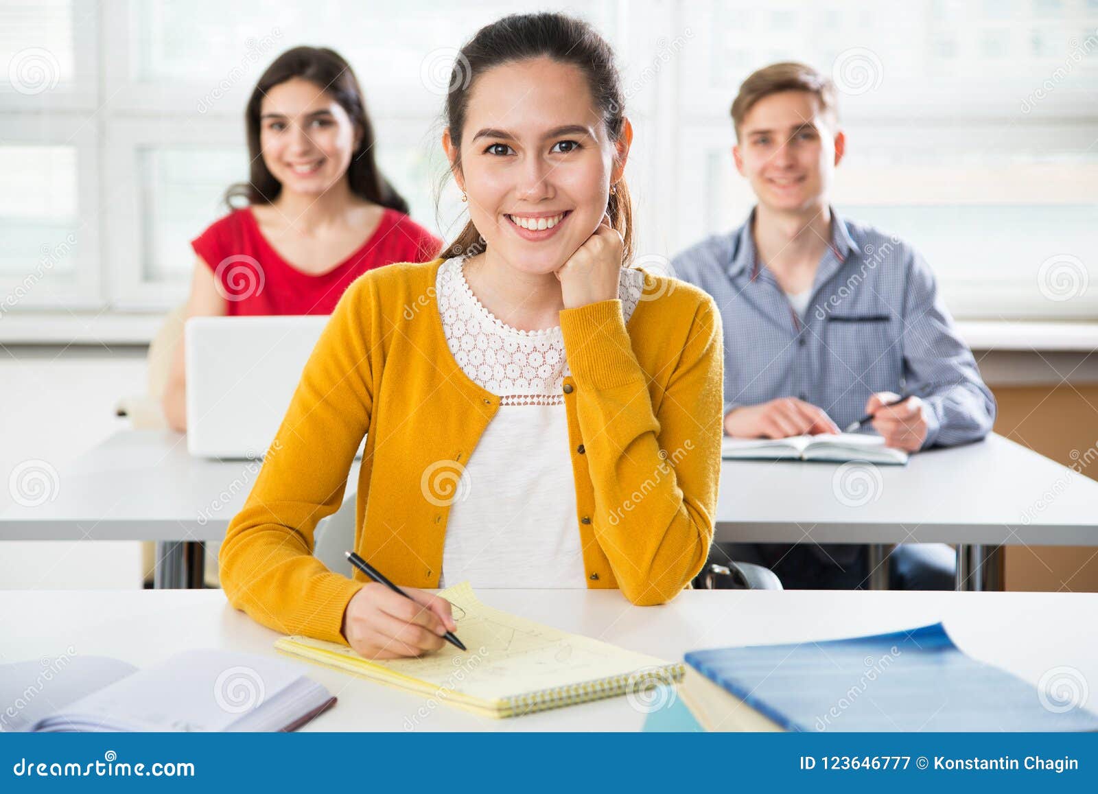 Pretty Female University Student Portrait Stock Image - Image of ...