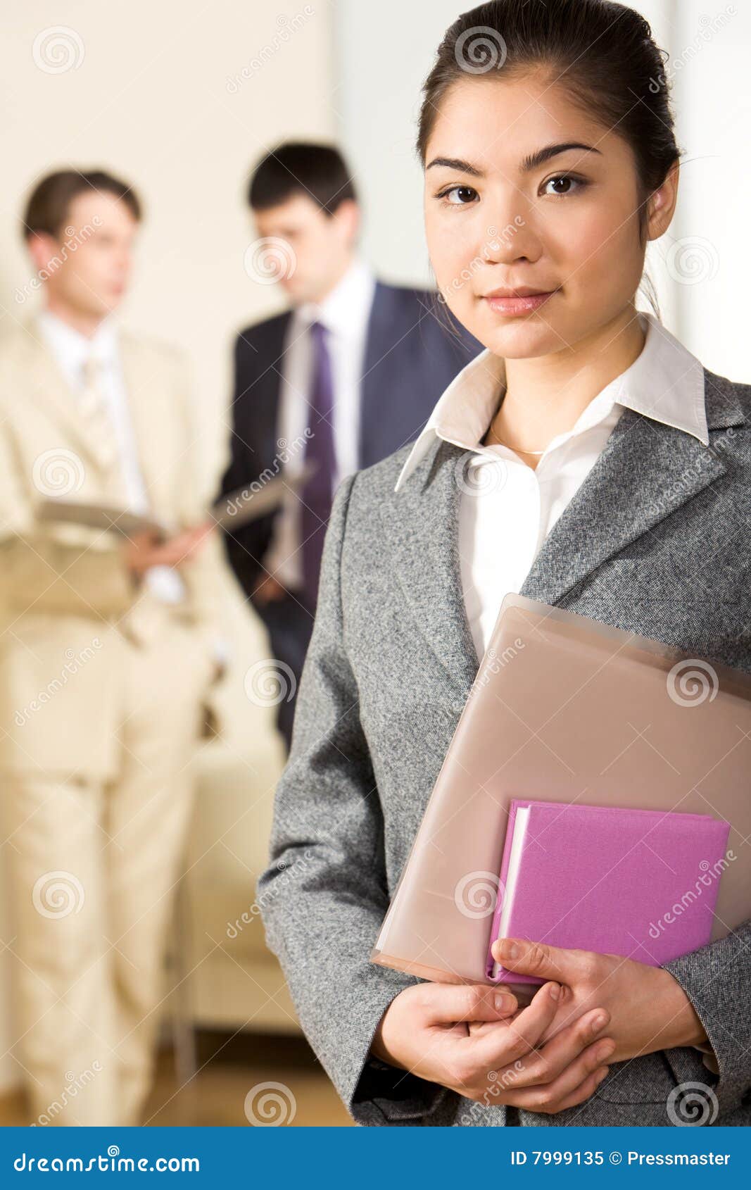 Pretty female worker stock image. Image of office, formal - 7999135
