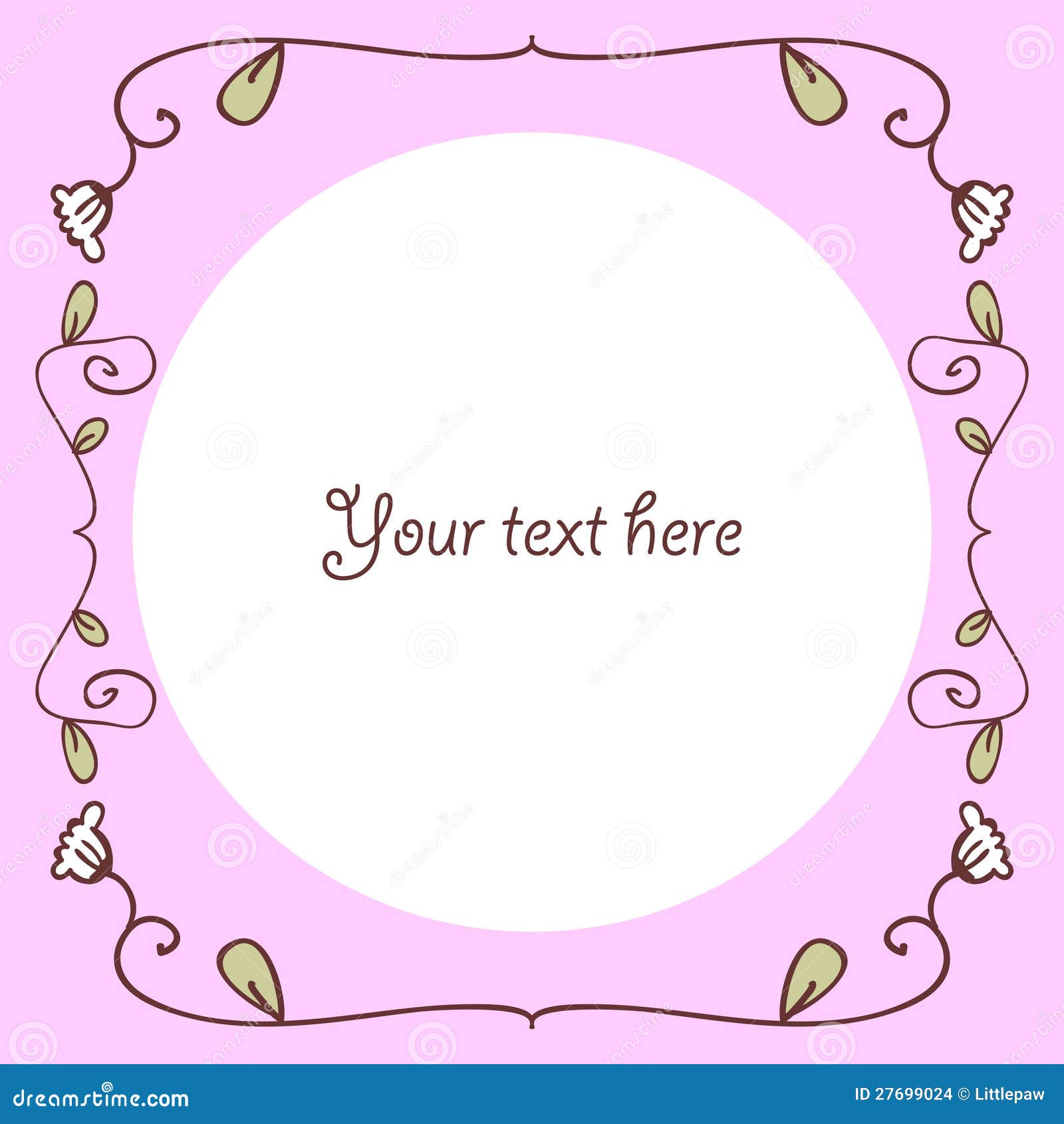 Pretty flower frame stock vector. Illustration of sweet - 27699024