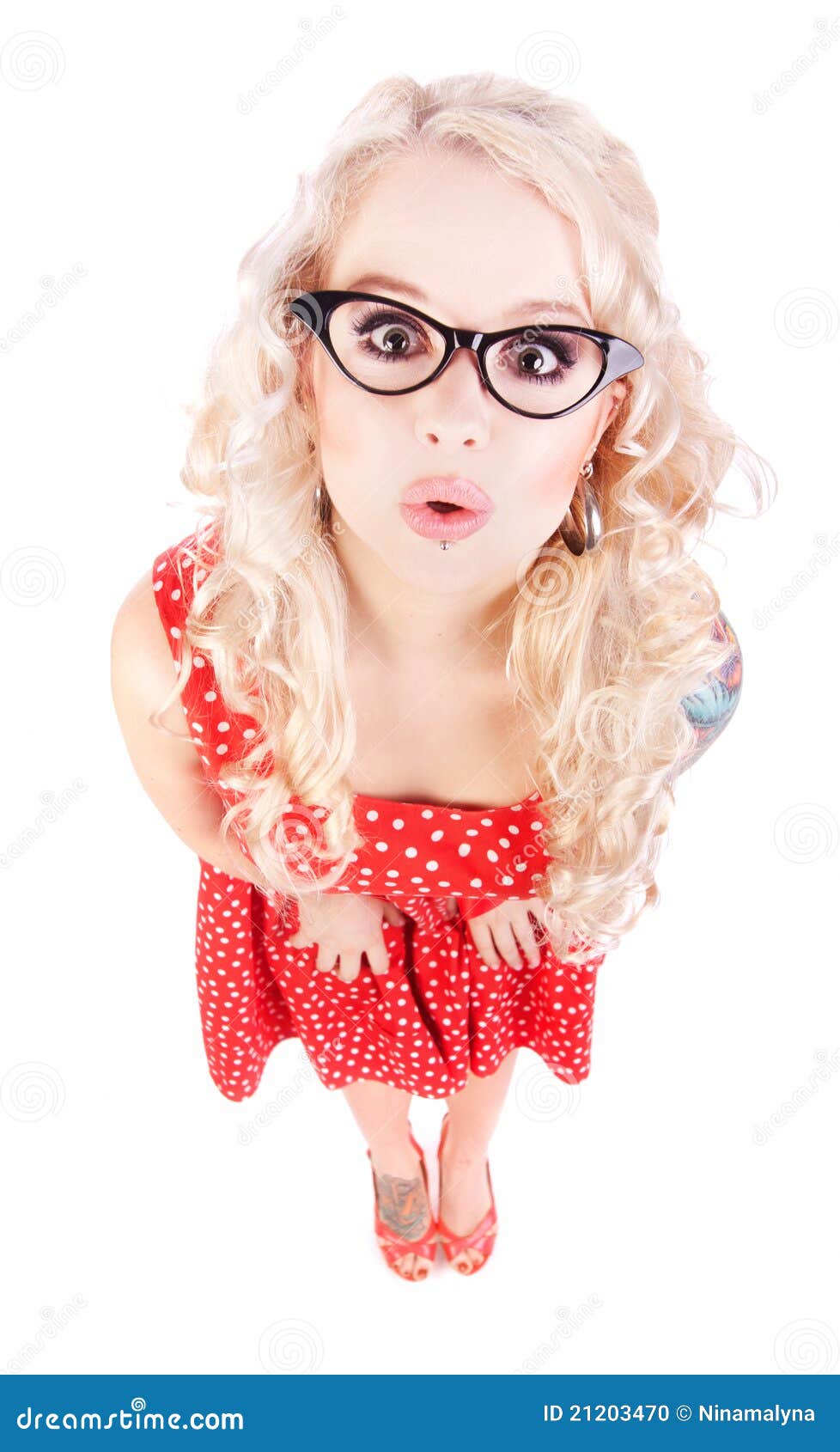 Pretty funny girl stock photo. Image of attractive, blond - 21203470