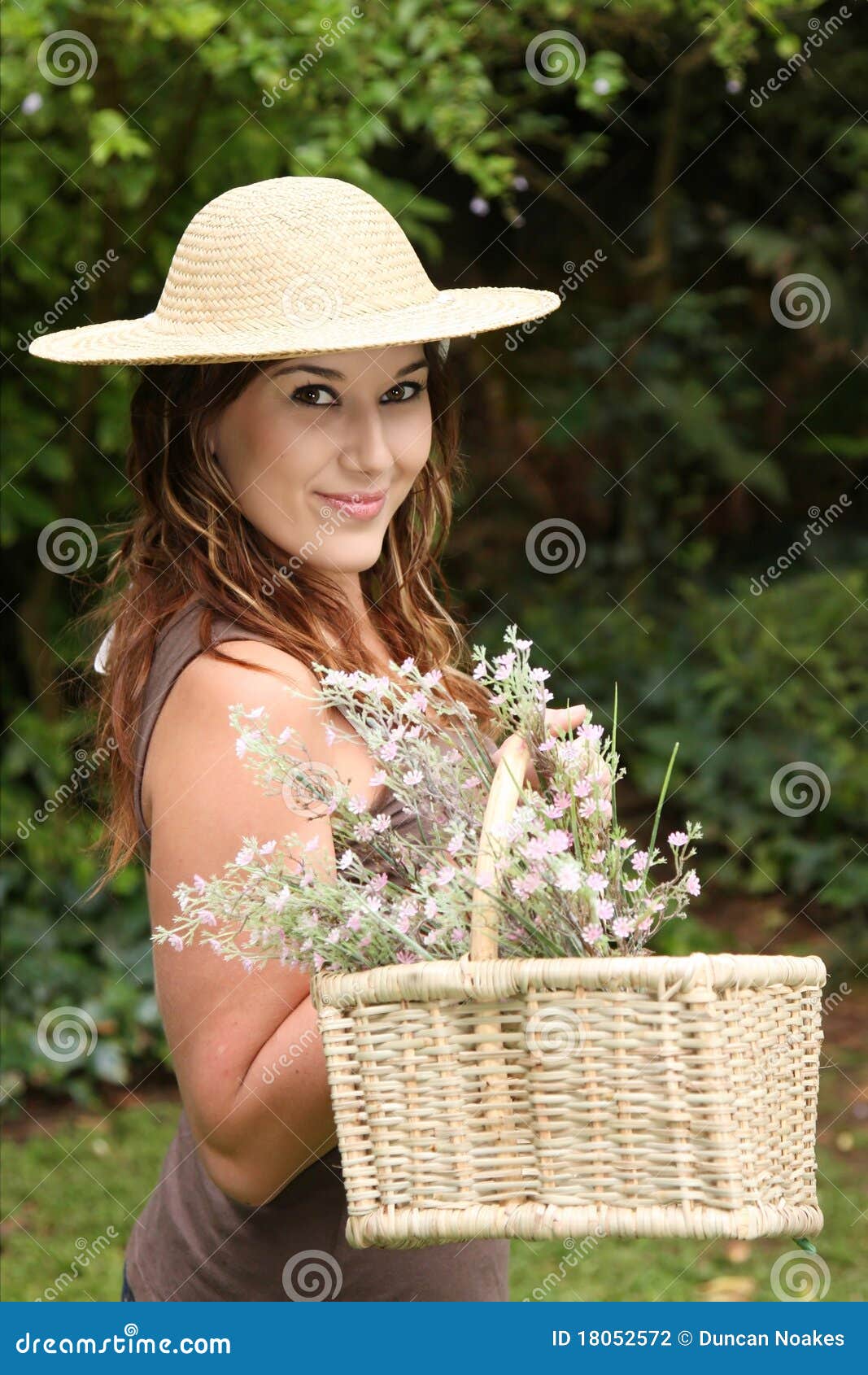 Pretty Gardening Lady stock photo. Image of caucasian - 18052572