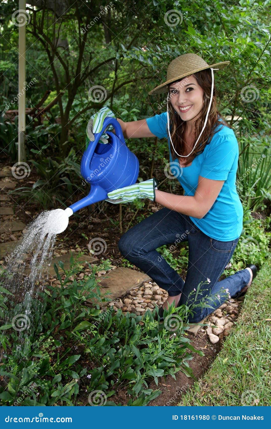 Pretty Gardening Lady stock photo. Image of green, gardening - 18161980