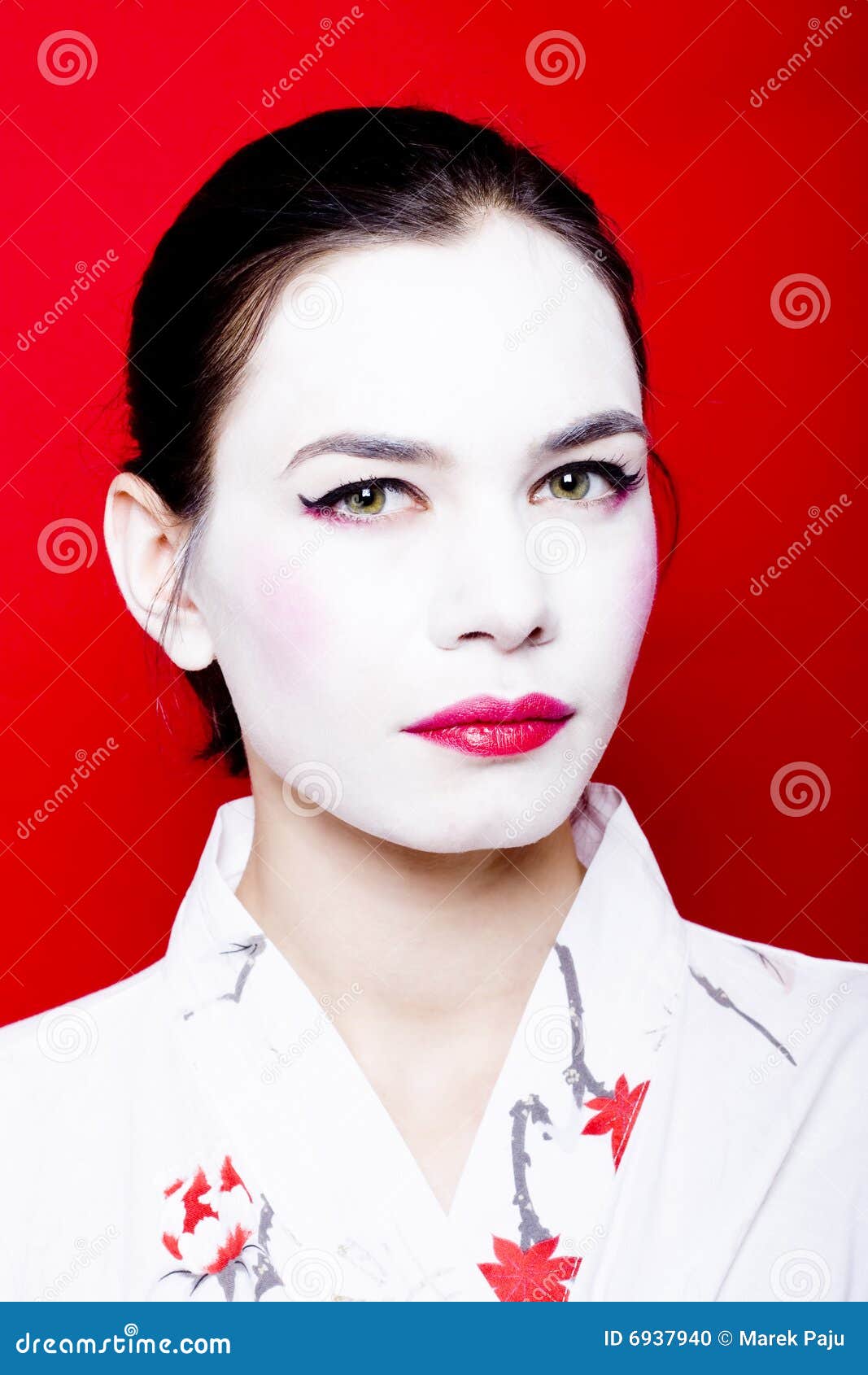 Pretty Geisha stock photo. Image of actor, caucasian, young - 6937940
