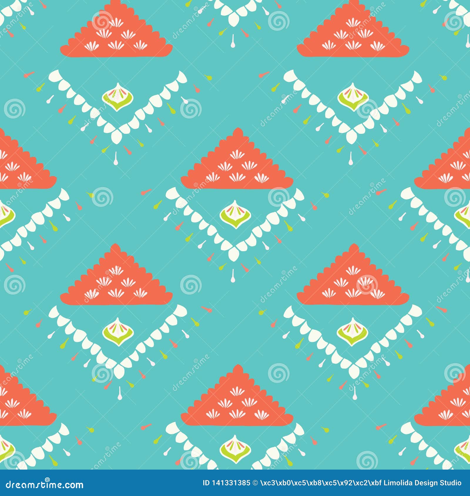 Pretty Geometric Diamond Pattern. Seamless Repeating. Hand Drawn Vector ...