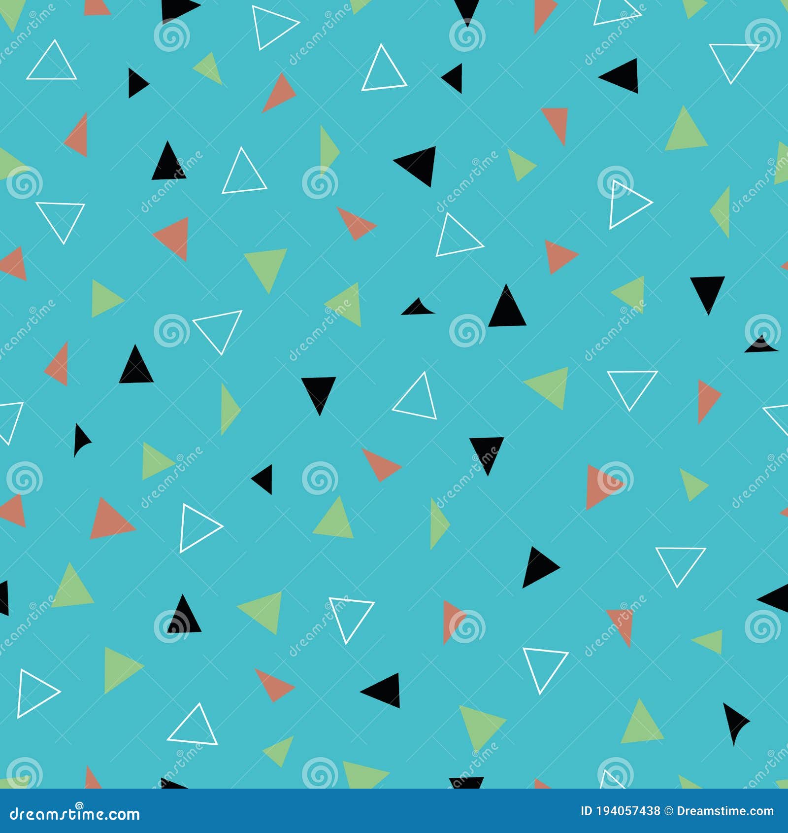 Pretty Geometric Seamless Vector Triangles Repeat Pattern Background ...