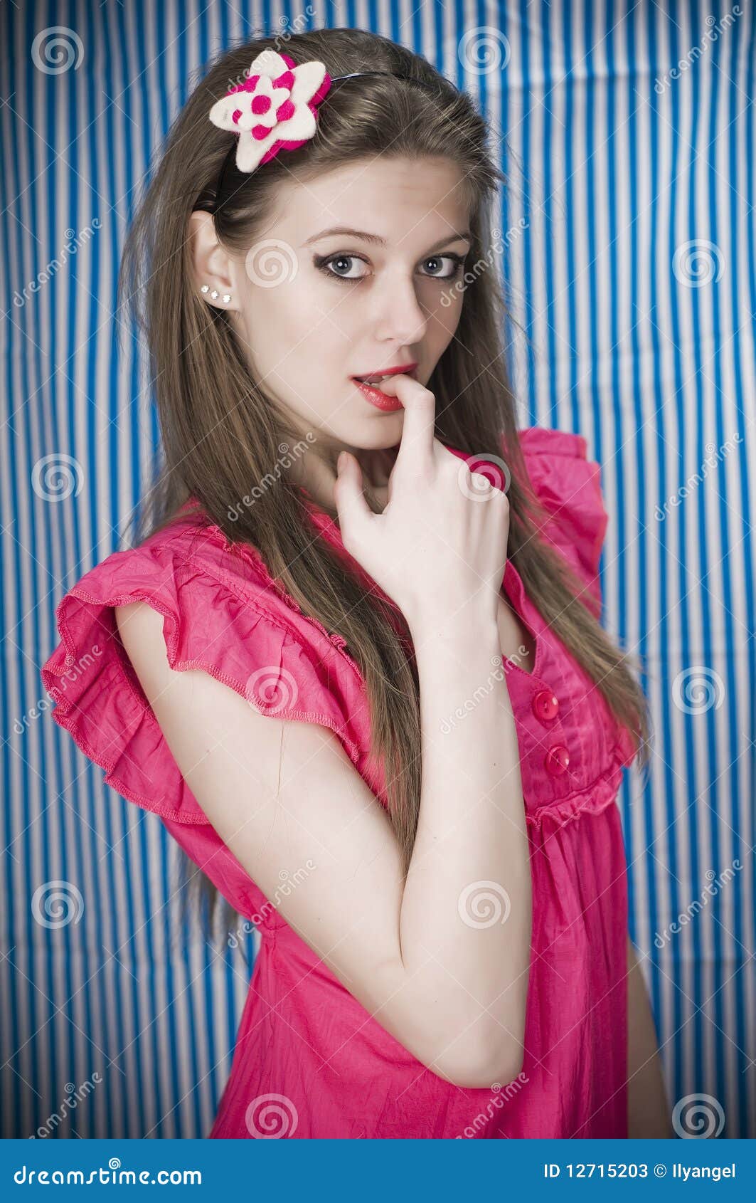 Pretty girl stock image. Image of pose, gorgeous, happy - 12715203