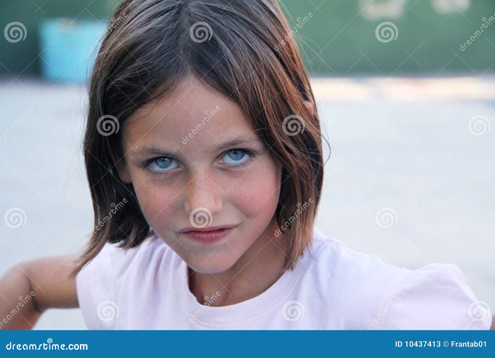 Pretty girl with attitude stock image. Image of blue - 10437413