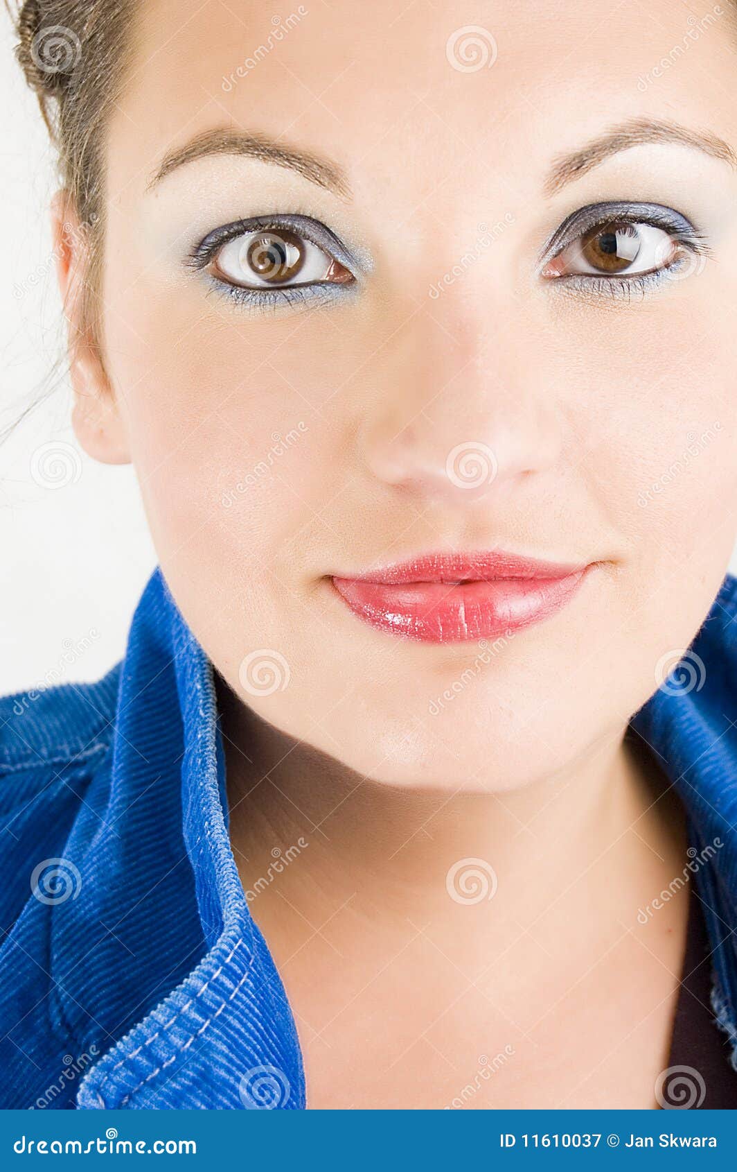 Pretty girl in blue stock image. Image of healthy, blue - 11610037