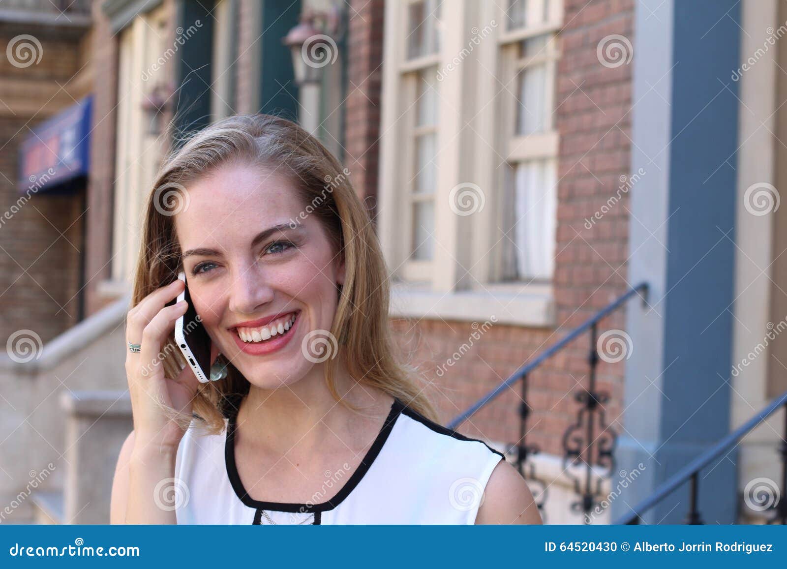Pretty Girl Calling by Phone Stock Photo - Image of european, college ...