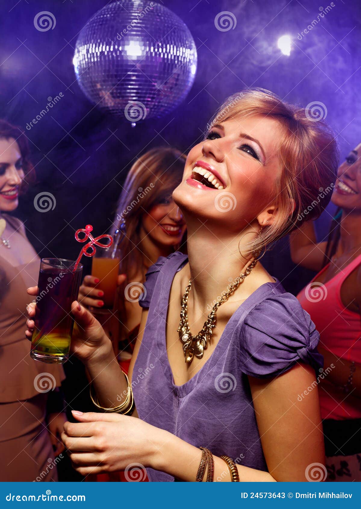 Pretty girl with a drink stock image. Image of ball, cute - 24573643