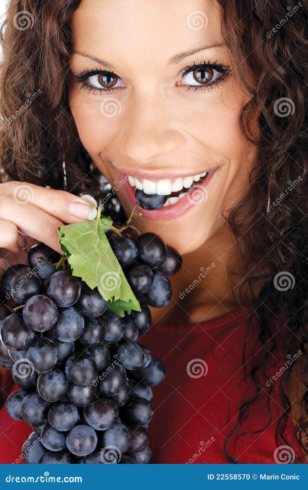 Pretty girl eating grape stock photo. Image of lifestyle - 22558570