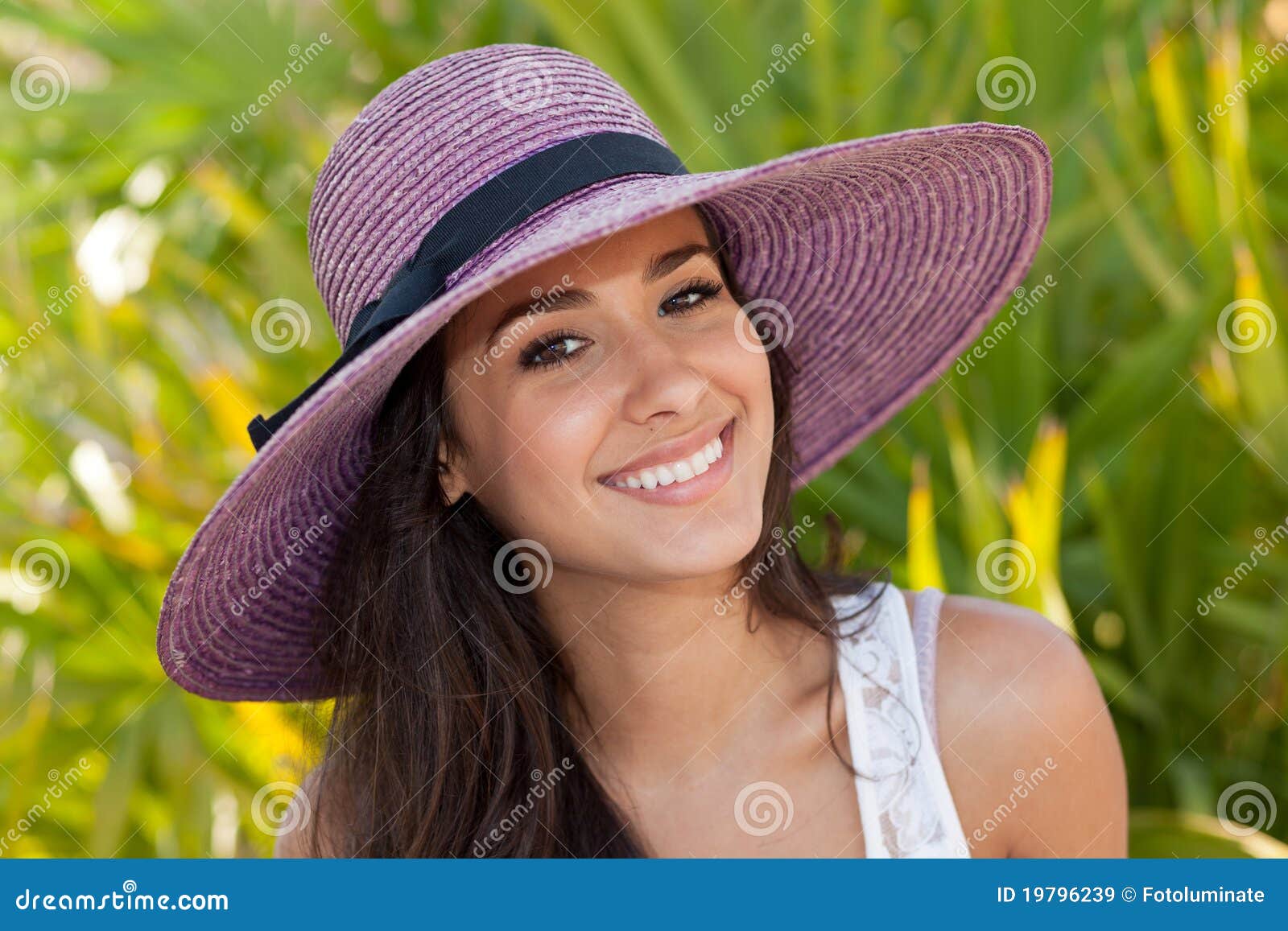 Pretty girl with fancy hat stock image. Image of middle - 19796239