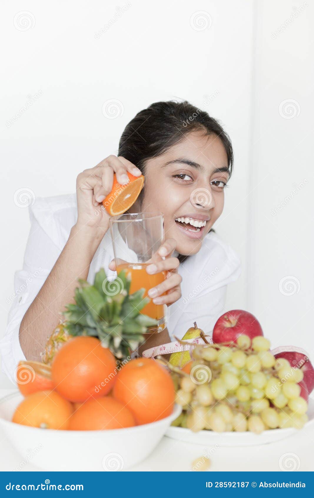 Pretty girl with fruits stock image. Image of pretty - 28592187
