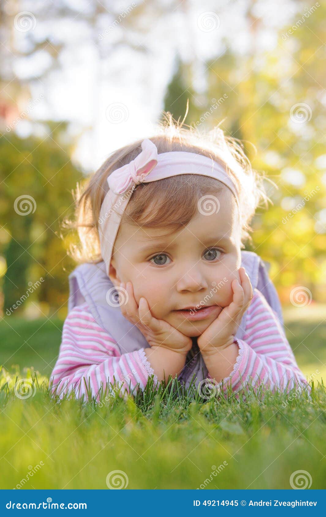 Pretty Girl on Grass stock image. Image of carefree, leisure - 49214945