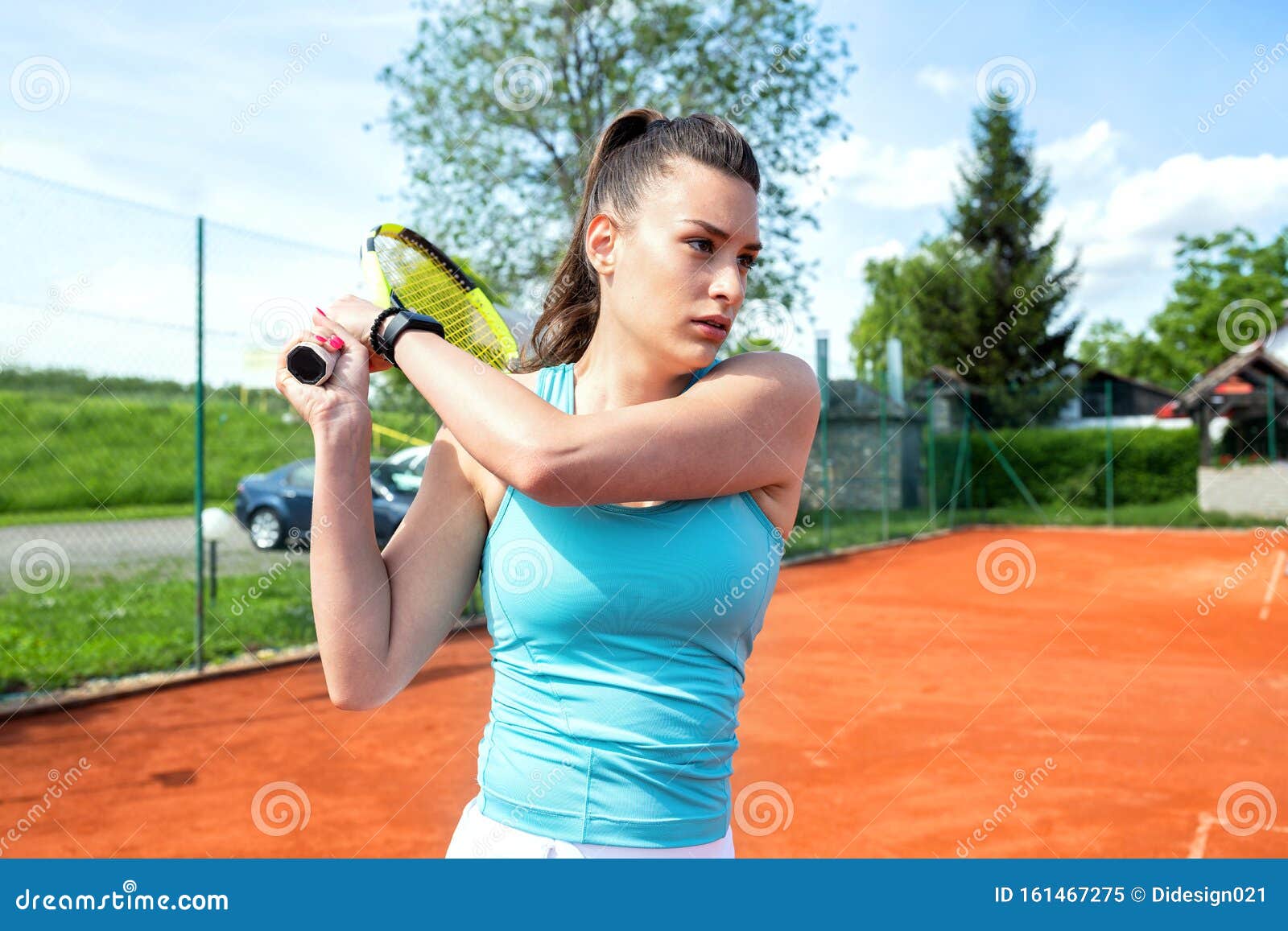 Pretty Girl Holding a Tennis Racket Stock Image - Image of lifestyle ... Pretty Girl Holding a Tennis Racket Stock Image - Image of lifestyle ...