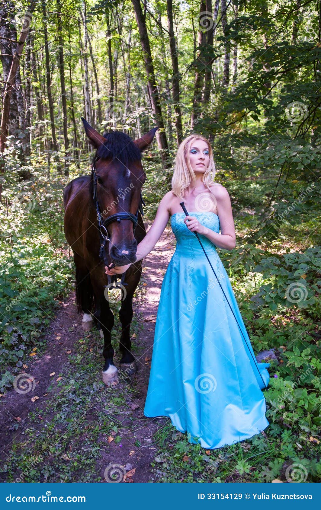 Pretty girl and a horse stock image. Image of outdoors - 33154129