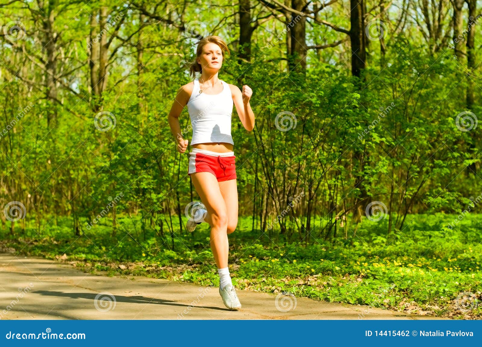 Pretty girl jogging stock photo. Image of person, woman - 14415462