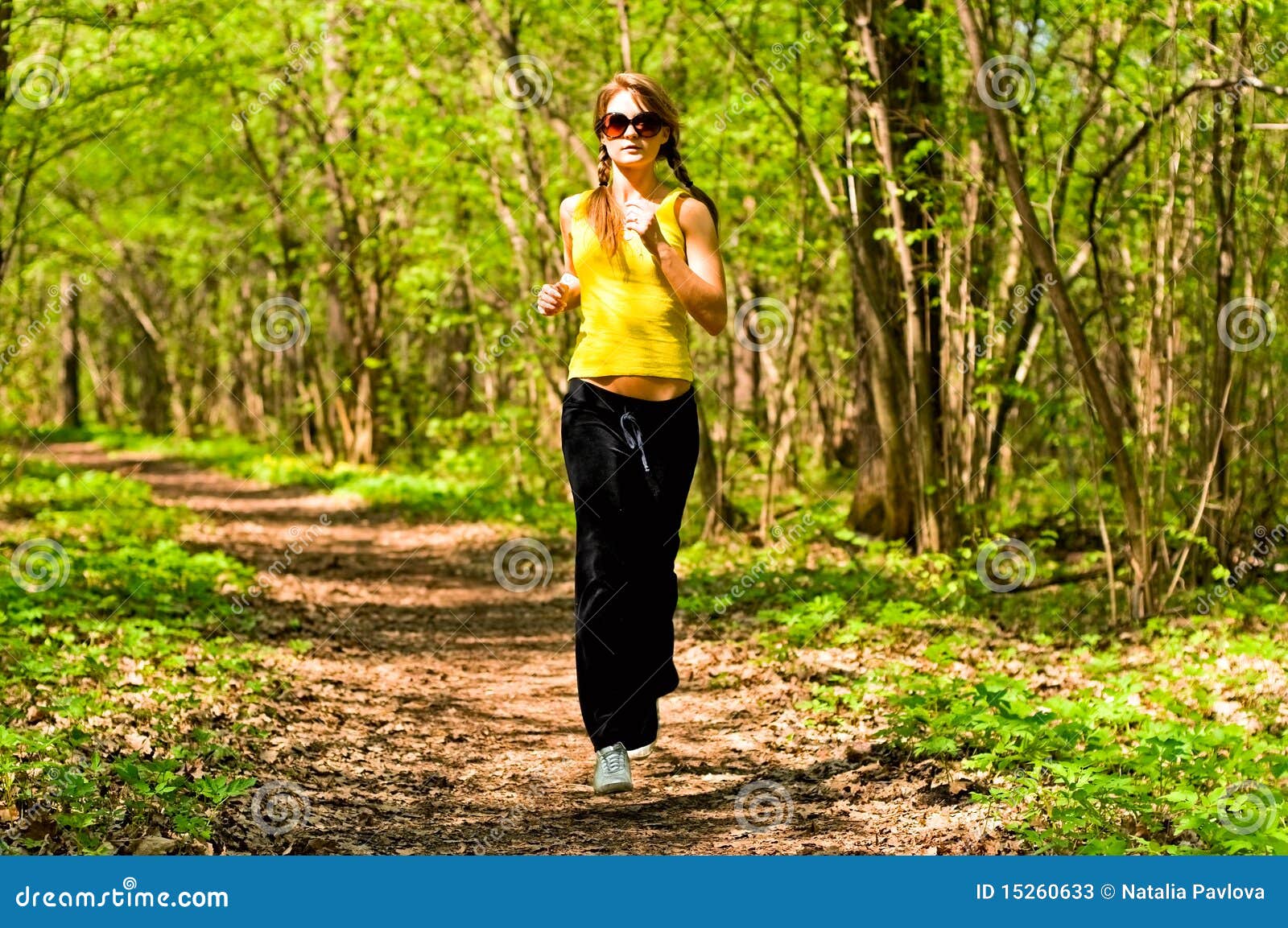 Pretty girl jogging stock image. Image of running, person - 15260633