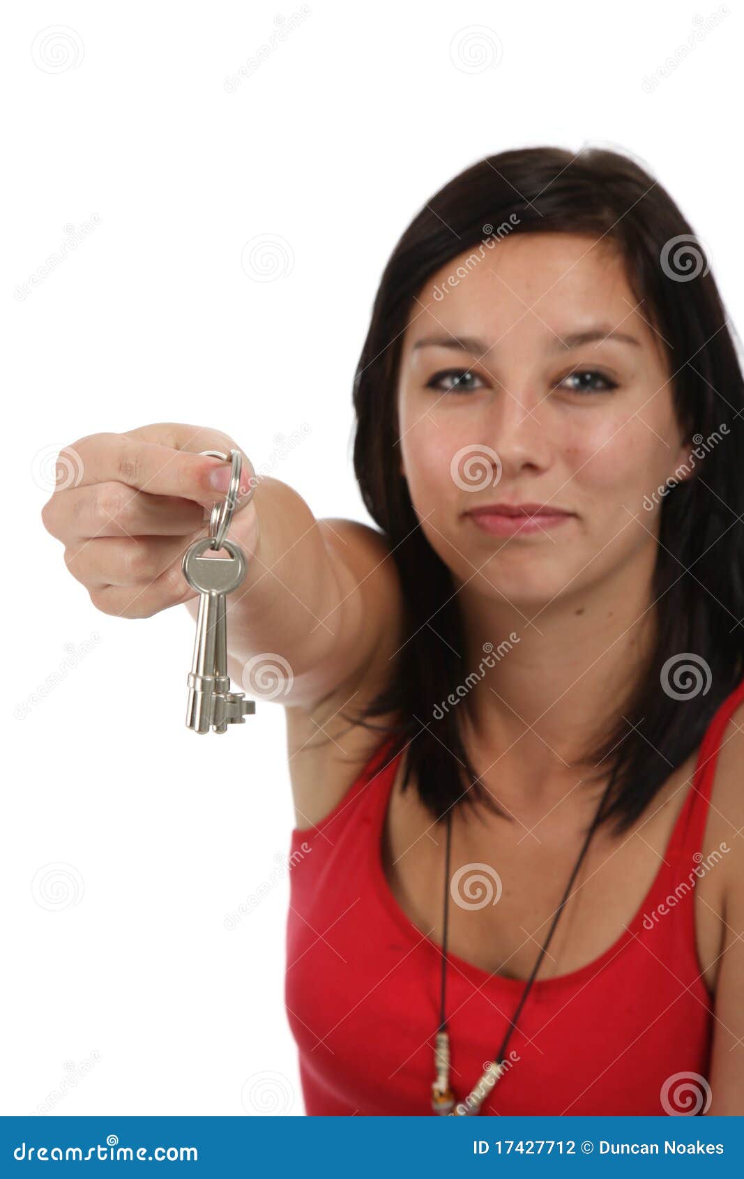 Pretty Girl with Keys stock photo. Image of hair, person - 17427712