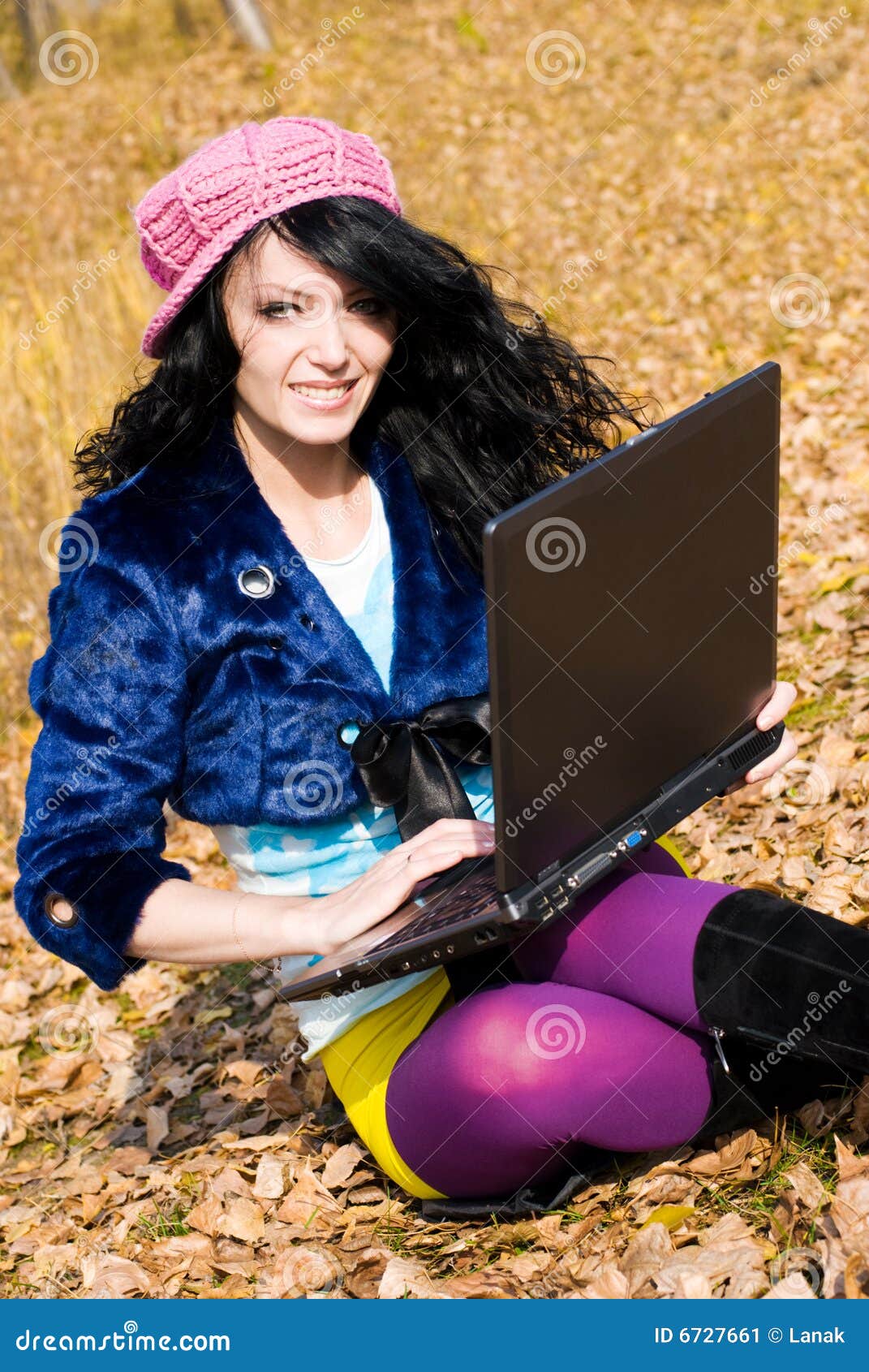 Pretty Girl With A Laptop Picture. Image: 6727661