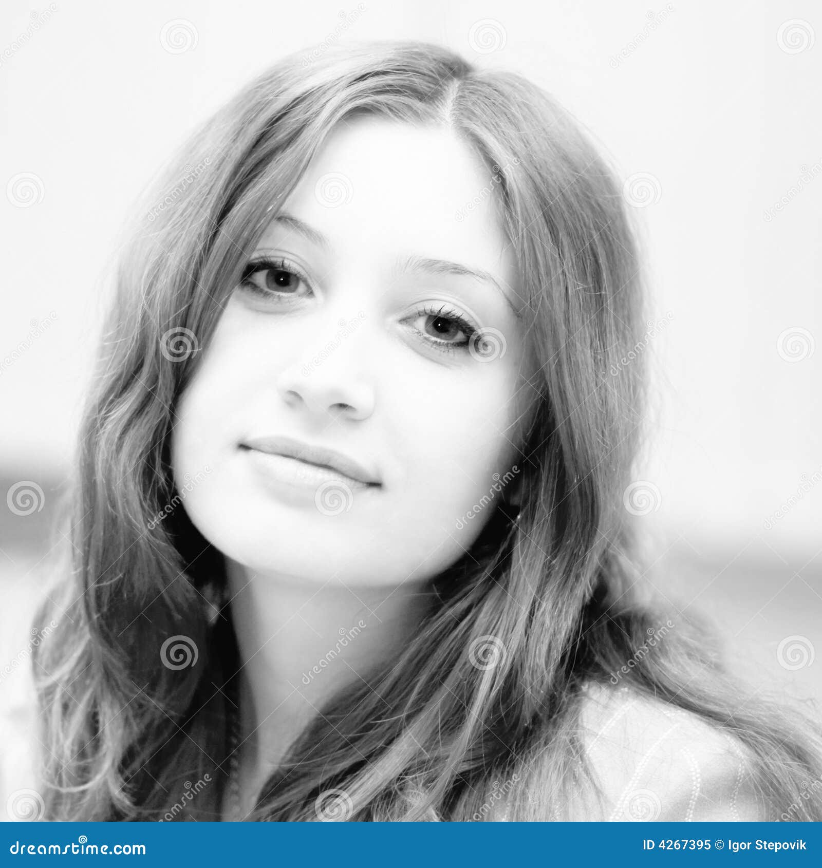 Pretty girl look at camera stock image. Image of looking - 4267395