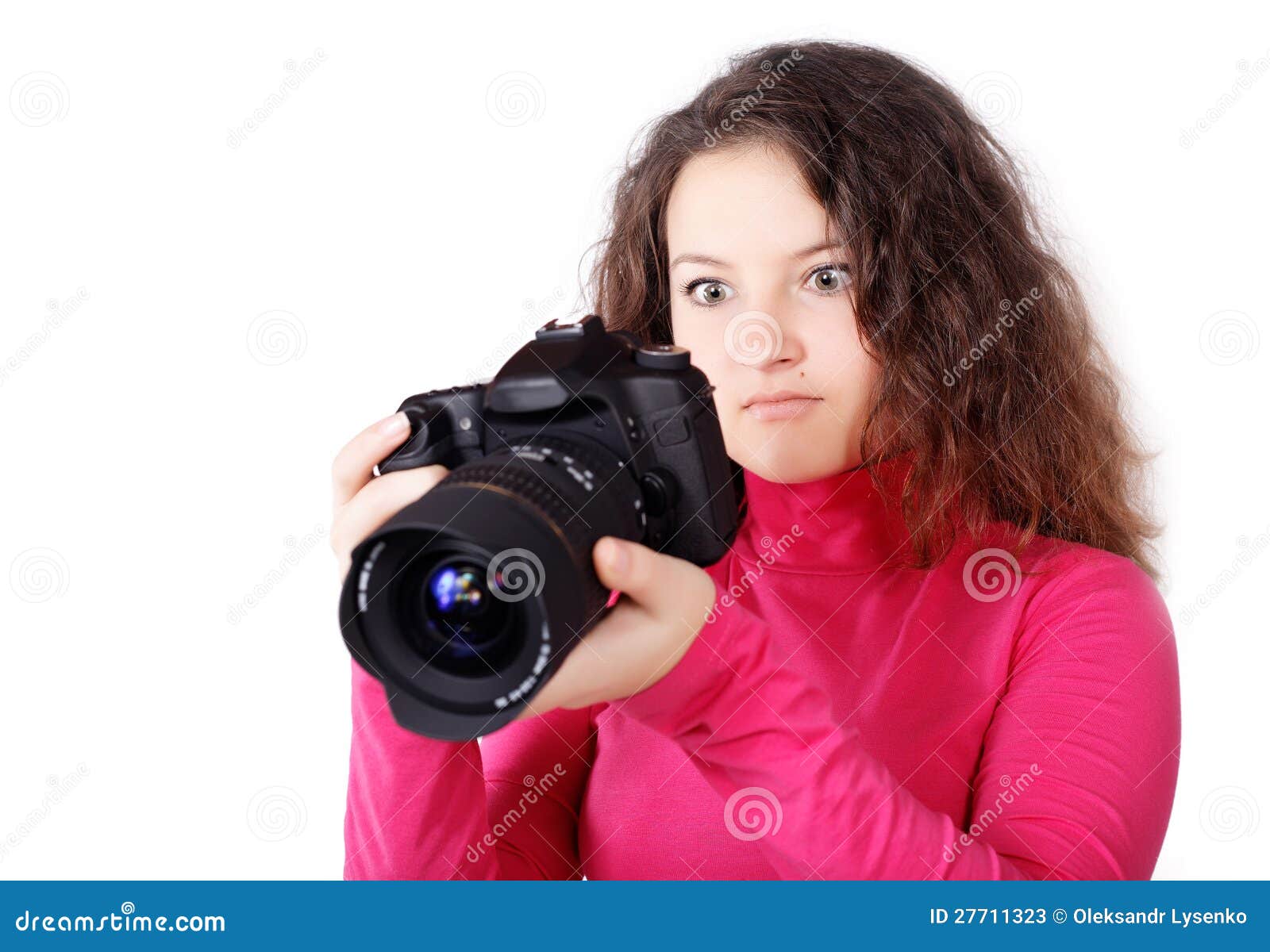 Pretty Girl Looking at the Camera Footage Stock Image - Image of ...