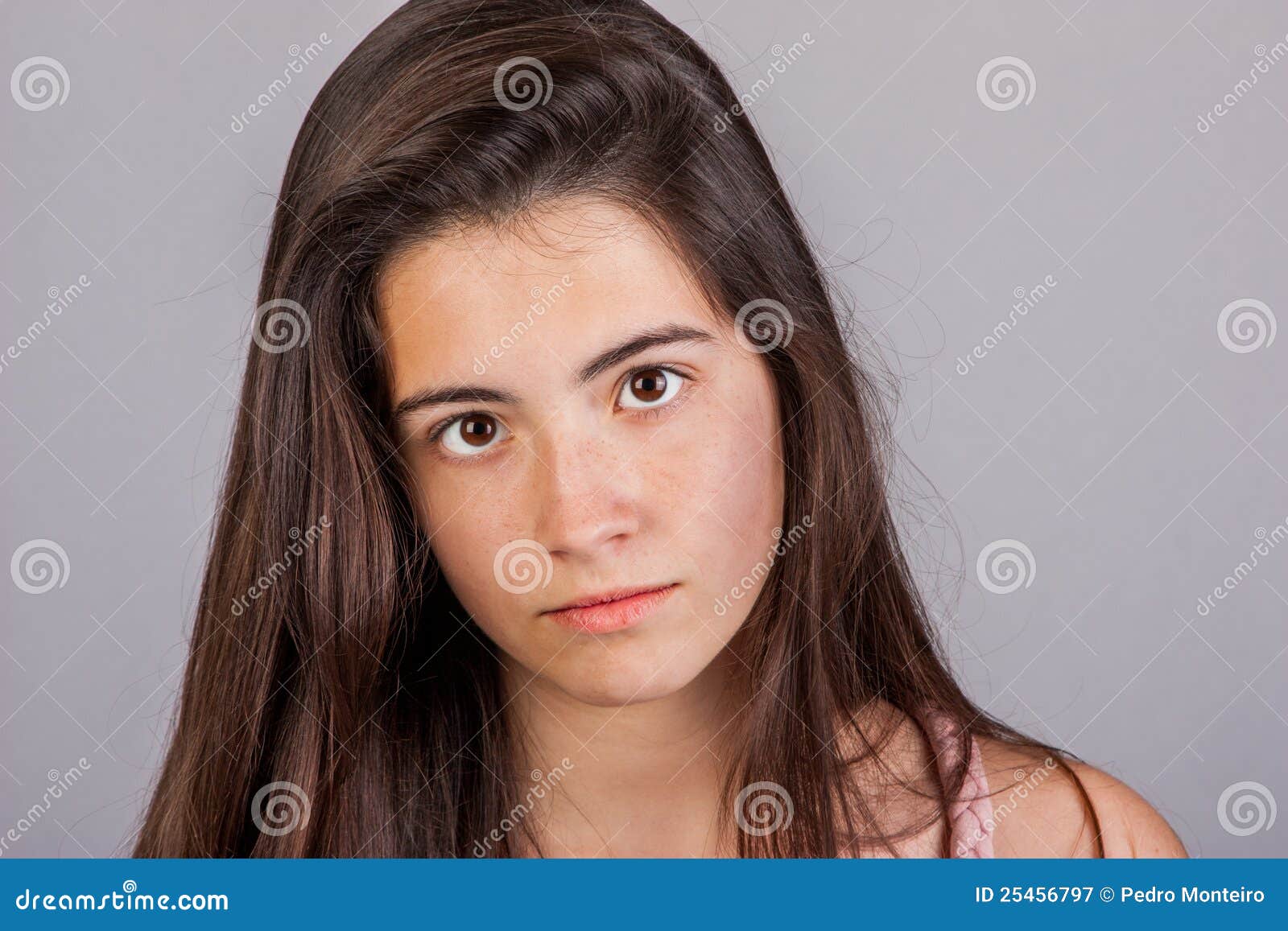 Pretty girl looking at you stock image. Image of cute - 25456797