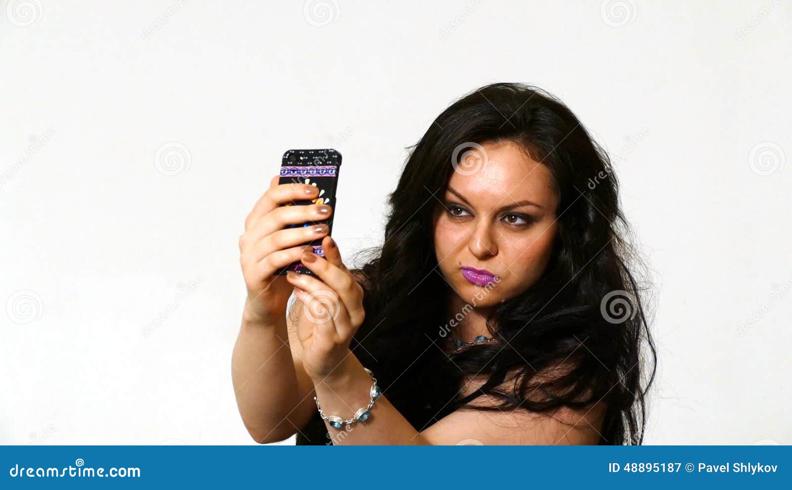 Pretty Girl Make A Duck Face Photo Stock Video Video Of Beauty Black