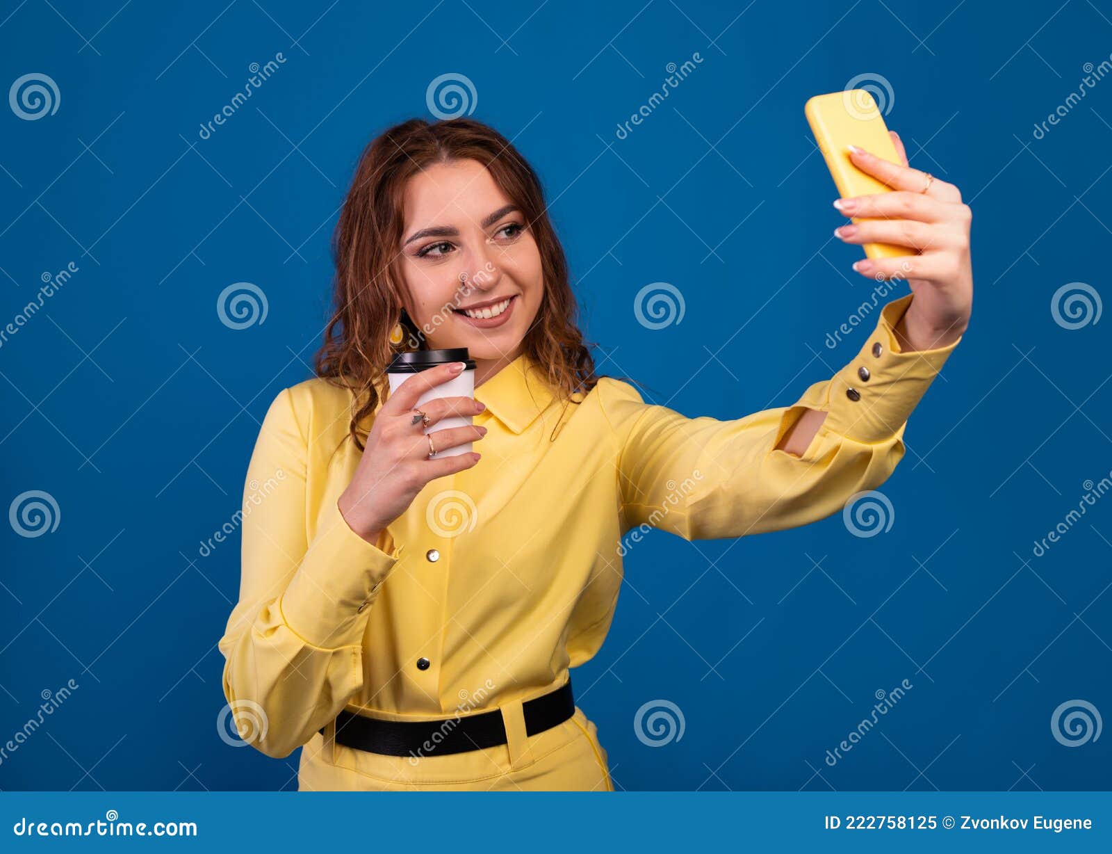 Pretty Girl Make A Duck Face And Take A Self Portrait With Her Smart