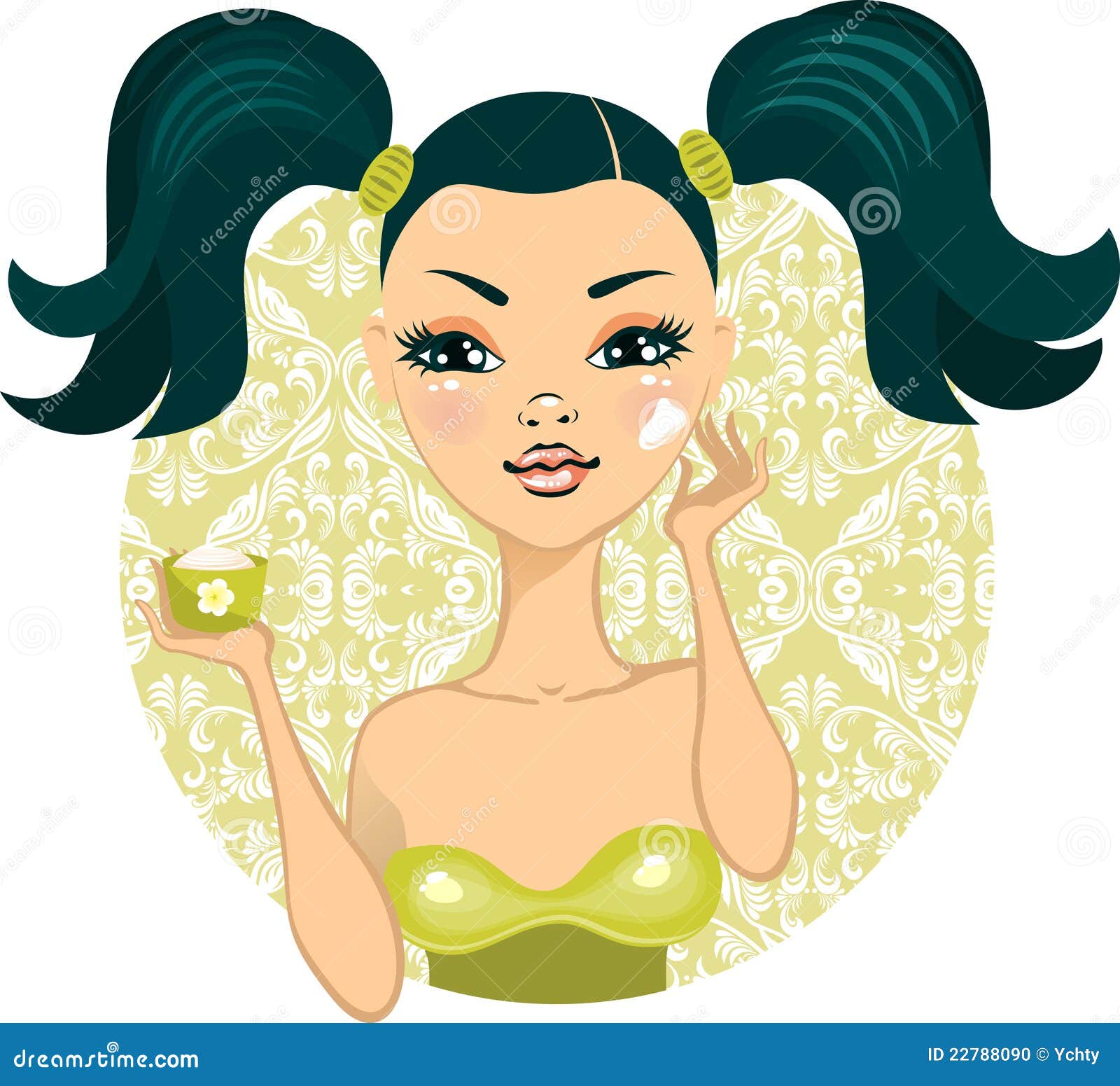Pretty Girl with Make Up in Vector Stock Vector - Illustration of ...